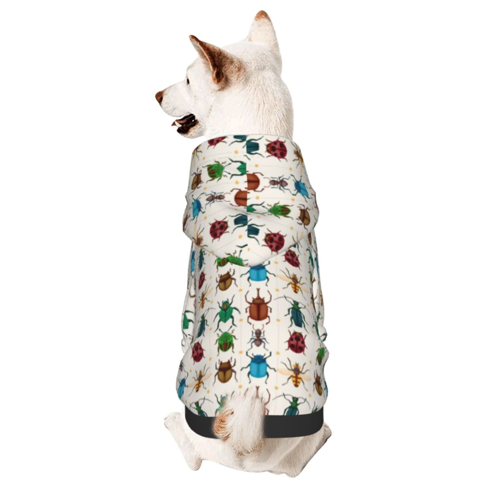 Salouo Cartoon Insects Pattern Small Dog Hoodie Sweatshirts Dog Clothes ...
