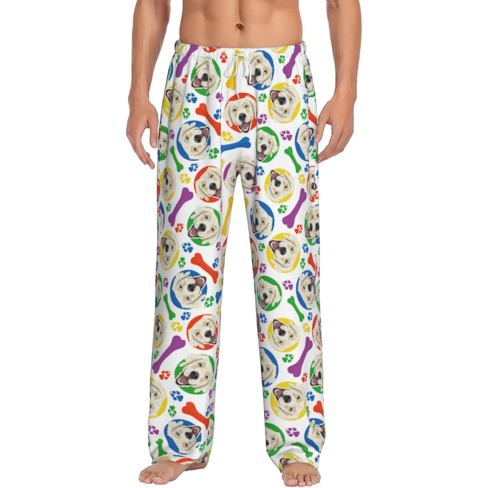 Salouo Cartoon Labrador Retriever Print Pajama Pants for Men, Lounge ...