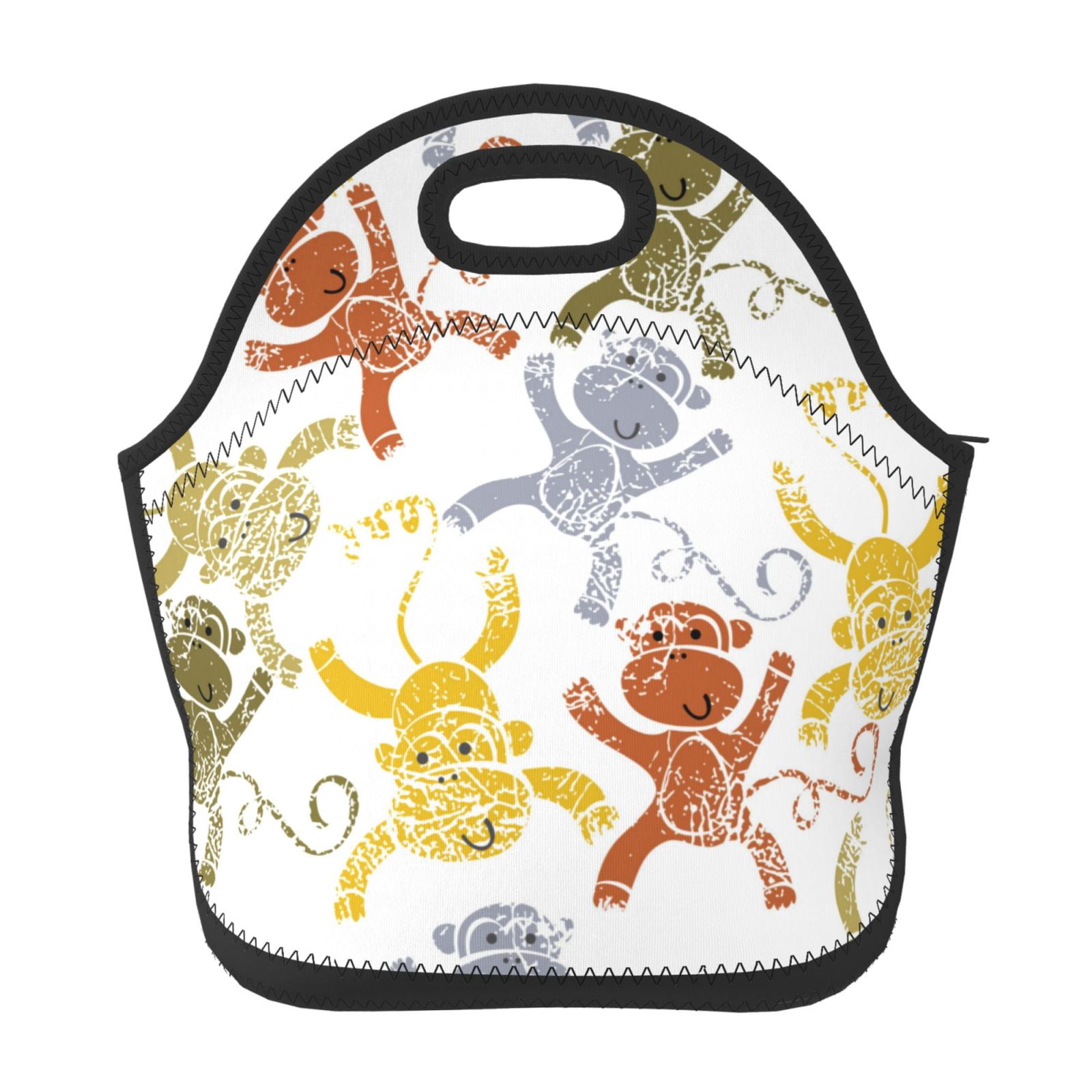 Salouo Cartoon Monkey for Lunch Tote,Lunch Bag Insulated Lunch Box ...