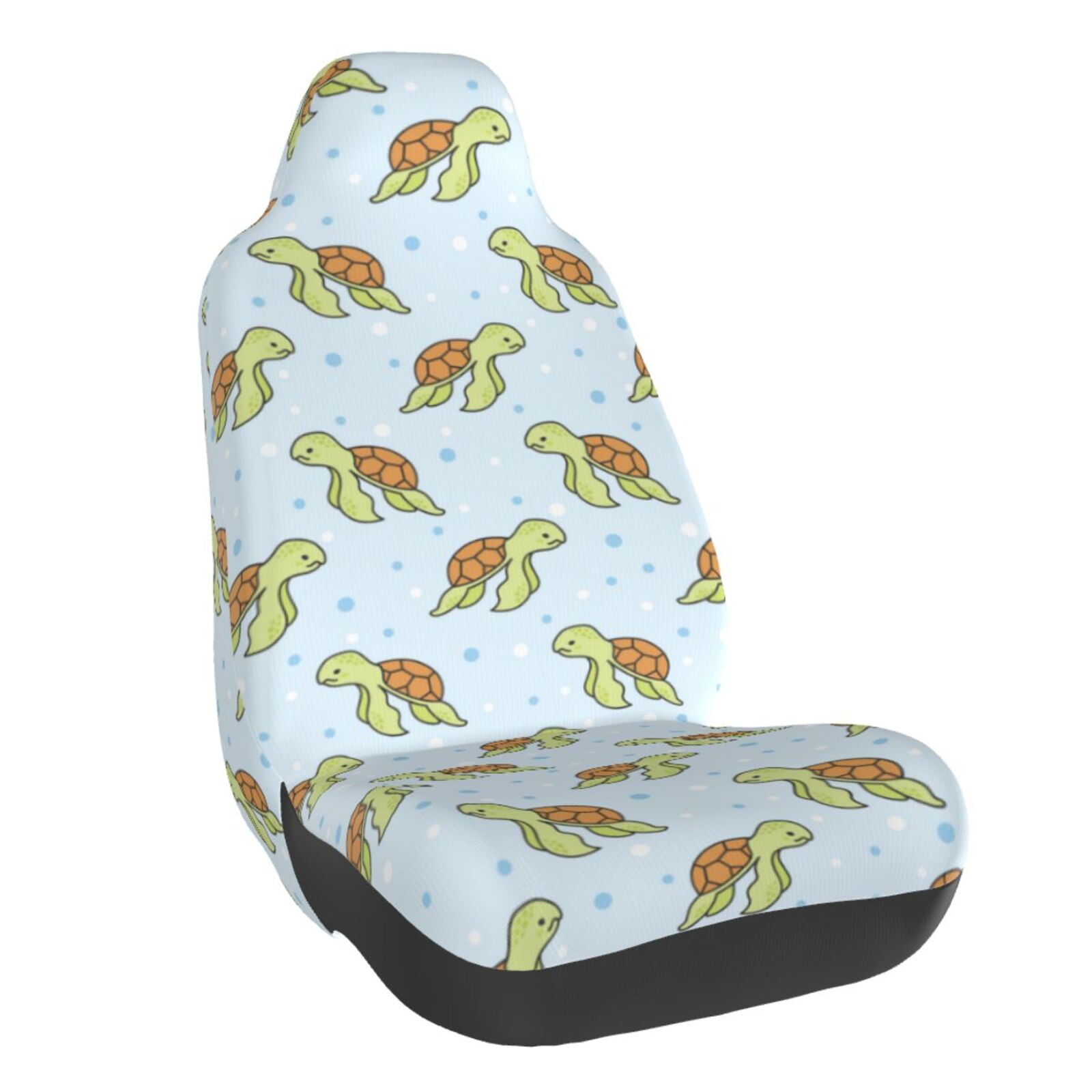 Salouo Cartoon Sea Turtle Print Automotive Seat Covers, Universal Fit ...