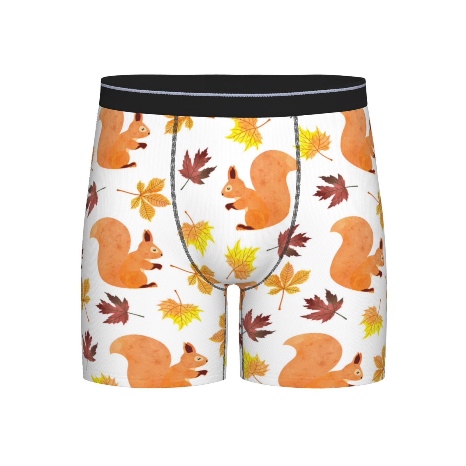 Salouo Cartoon Squirrel Pattern Men's Boxer Briefs, Soft & Breathable ...