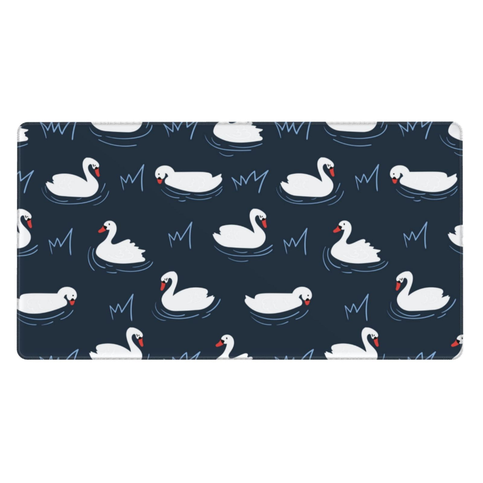 Salouo Cartoon Swan Print Large Mouse Pad,Extended Mat Desk Pad, 3mm ...