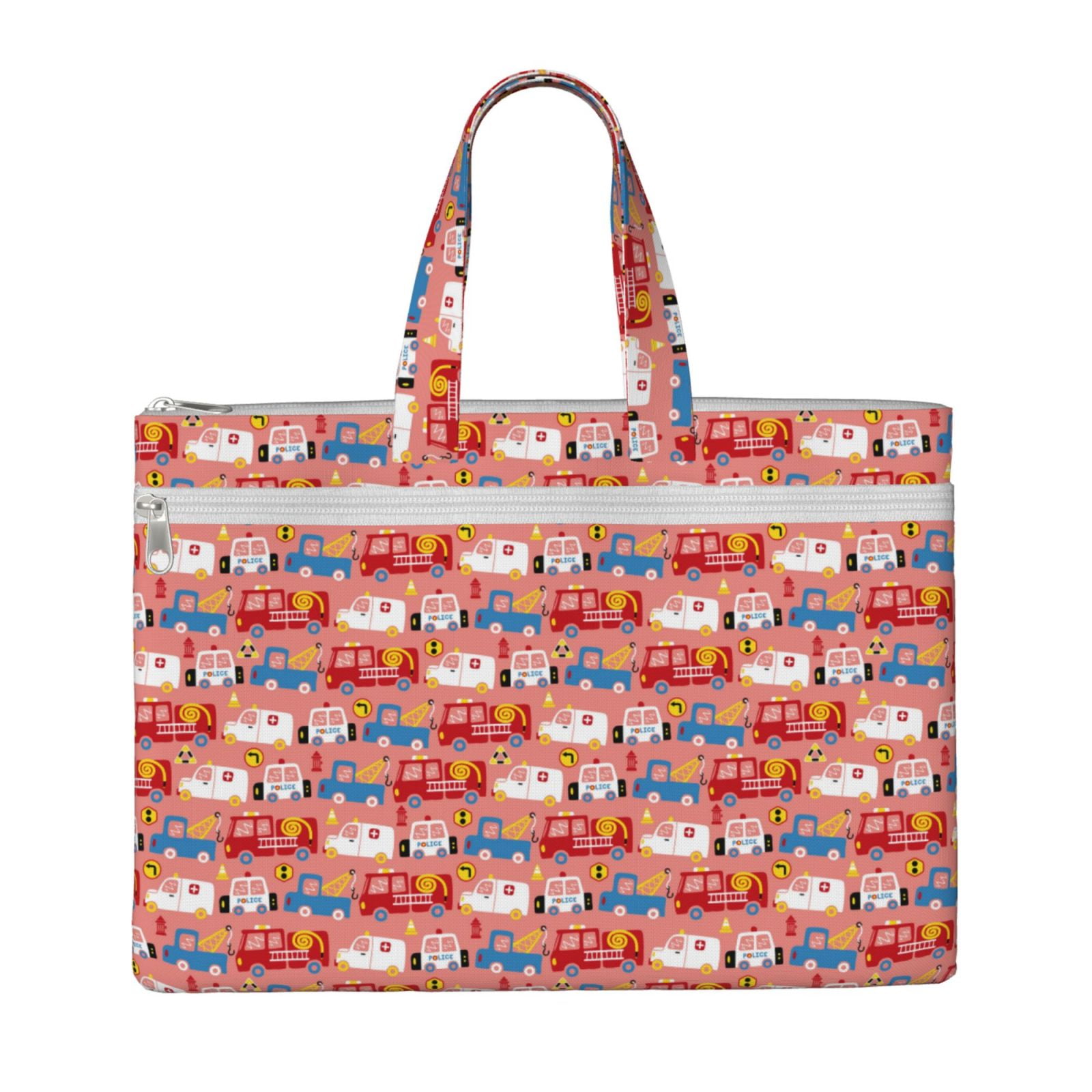 Salouo Cartoon with Traffic Elements for Canvas Tote File Bag, Tote Bag ...