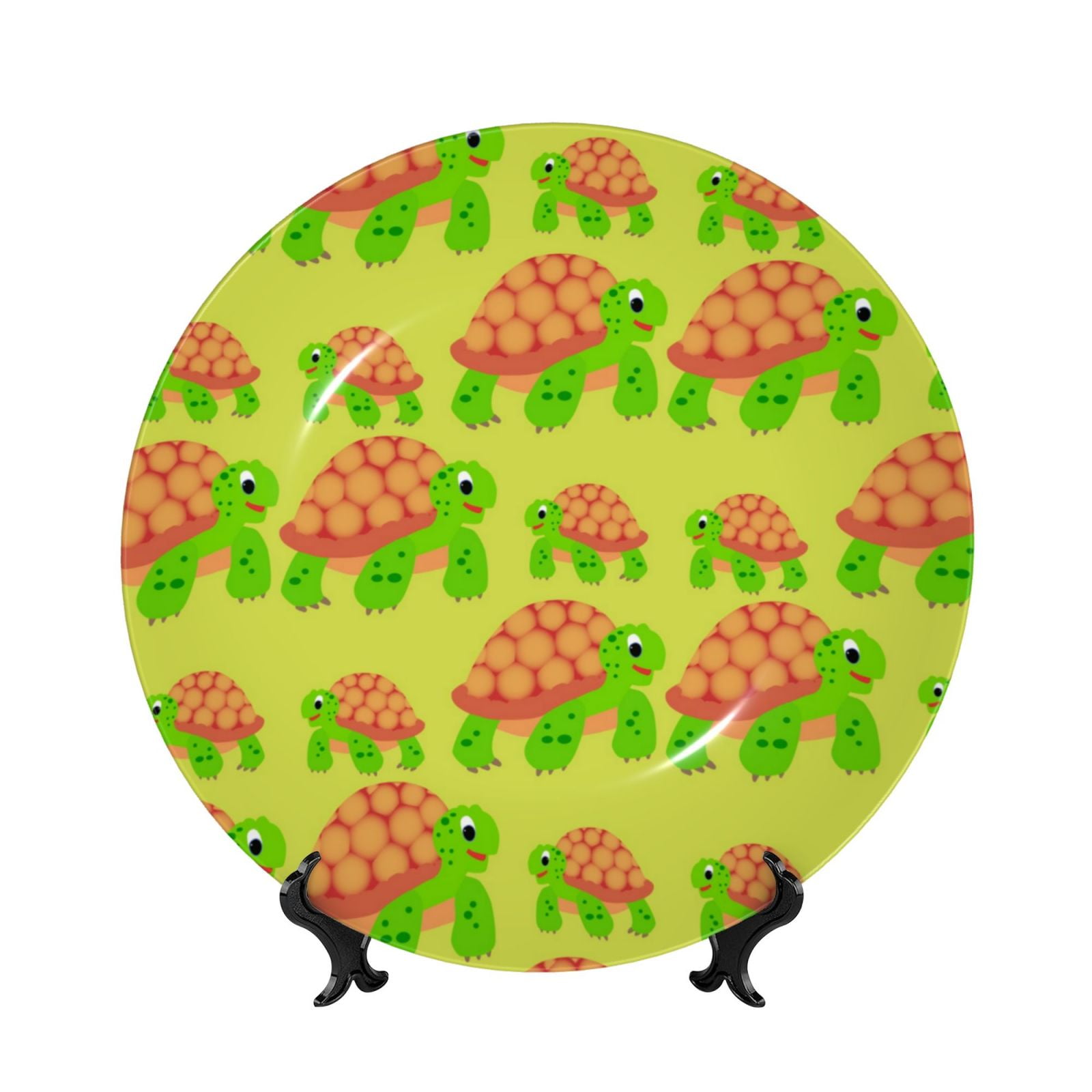 Salouo Cartoon Turtles 1 Pattern Bone China Decorative Plate,Holiday ...