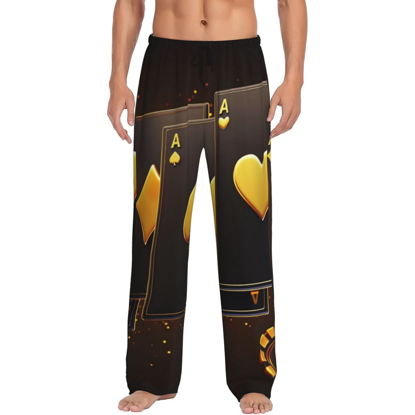 Salouo Casino Playing Cards Print Pajama Pants for Men, Lounge Pants ...