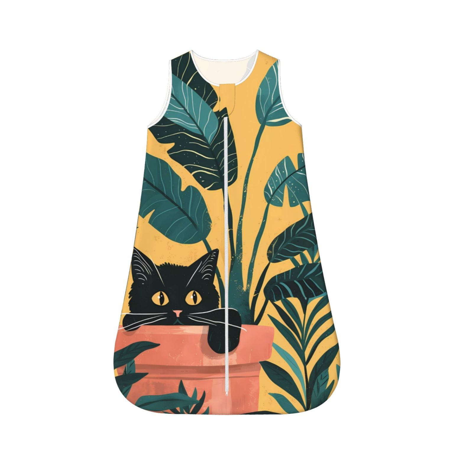 Salouo Cat Hiding In Potted Plants Print Baby Sleep Sack Wearable ...
