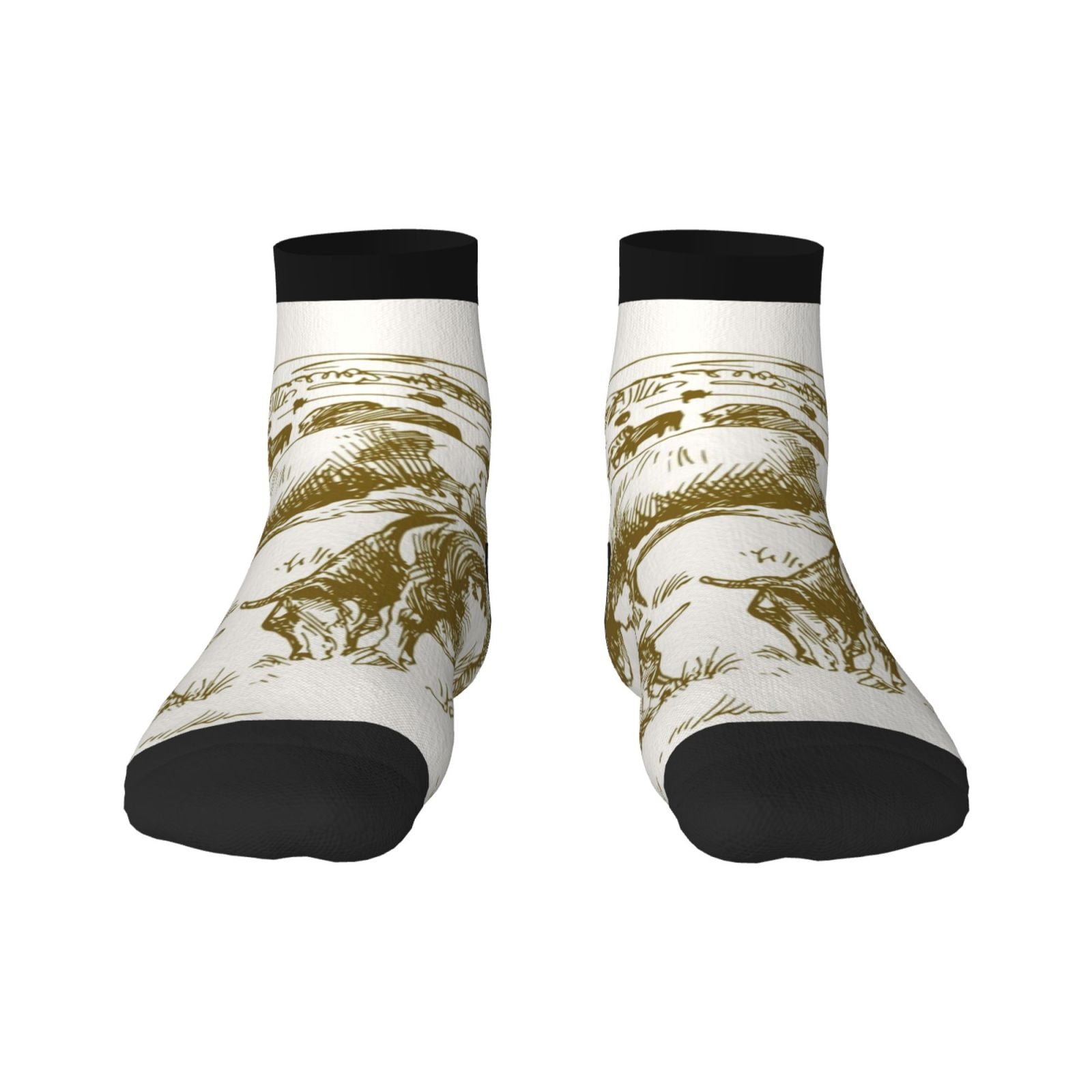 Salouo Cattle Drive By Two Cowboys 1 Pattern Unisex Middle Tube Socks ...