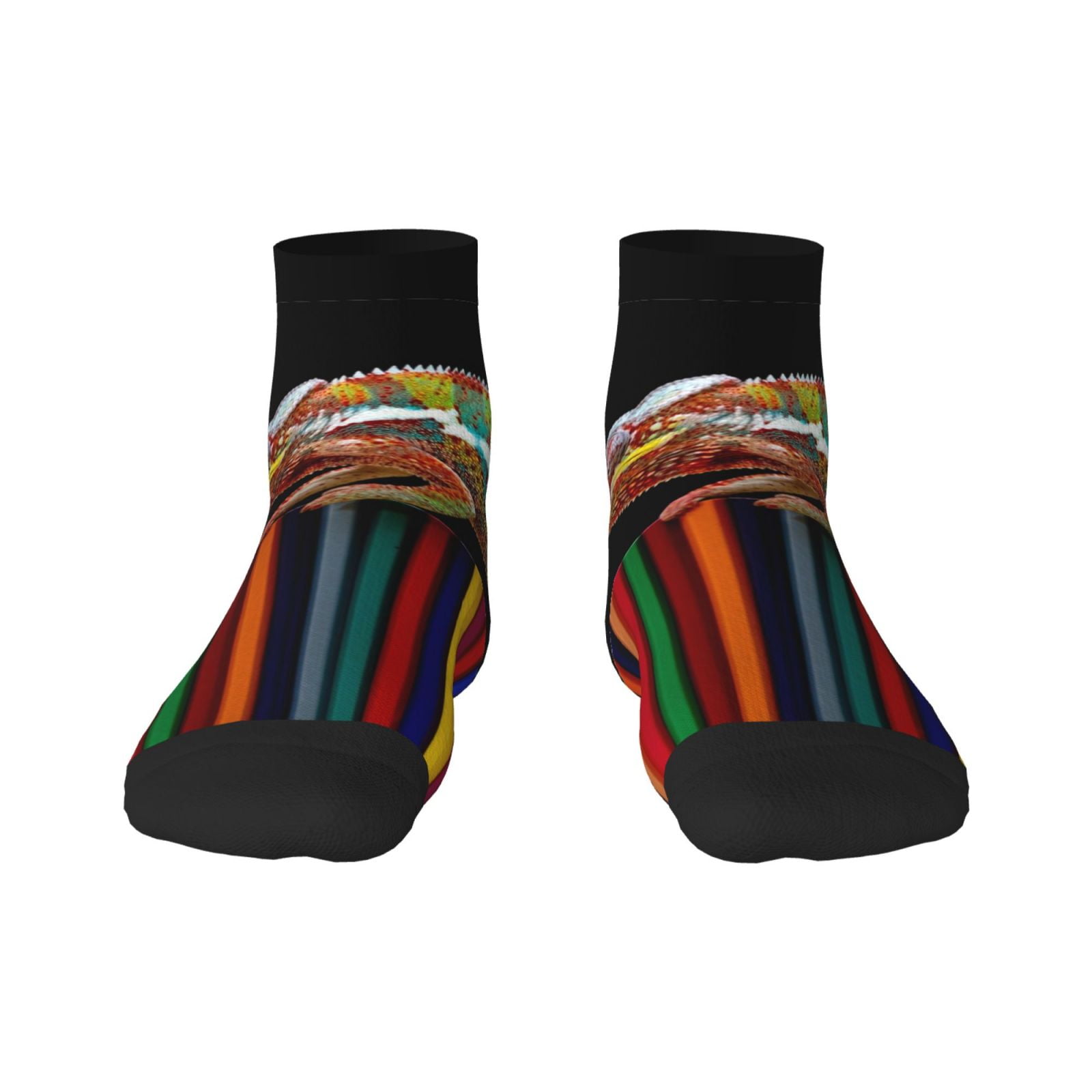 Salouo Chameleon Panther On Colored Pencils Pattern Unisex Middle Tube ...
