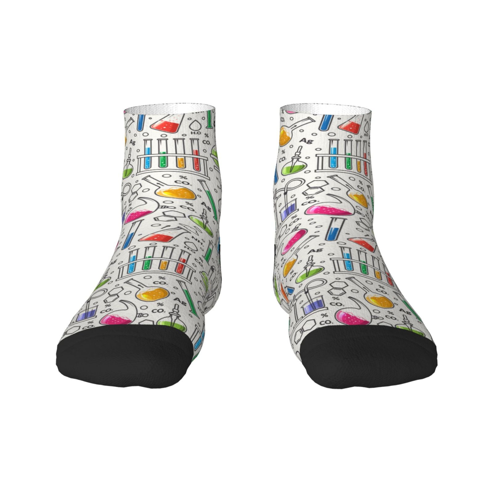 Salouo Chemical Flasks And Test Tubes Pattern Unisex Middle Tube Socks ...