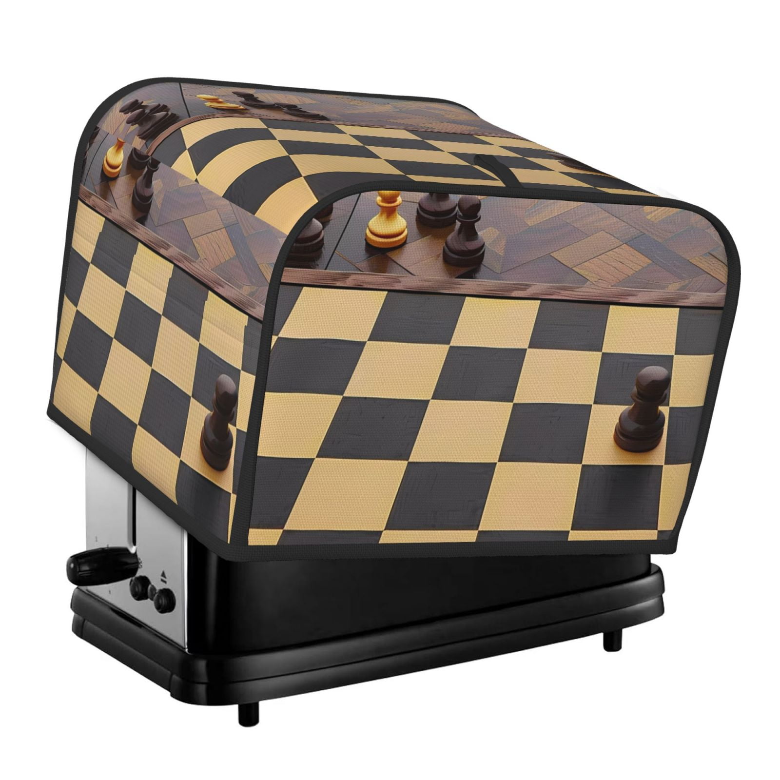 Salouo Chess Board With Pawns Pattern Four Slice Bread Machine Cover ...
