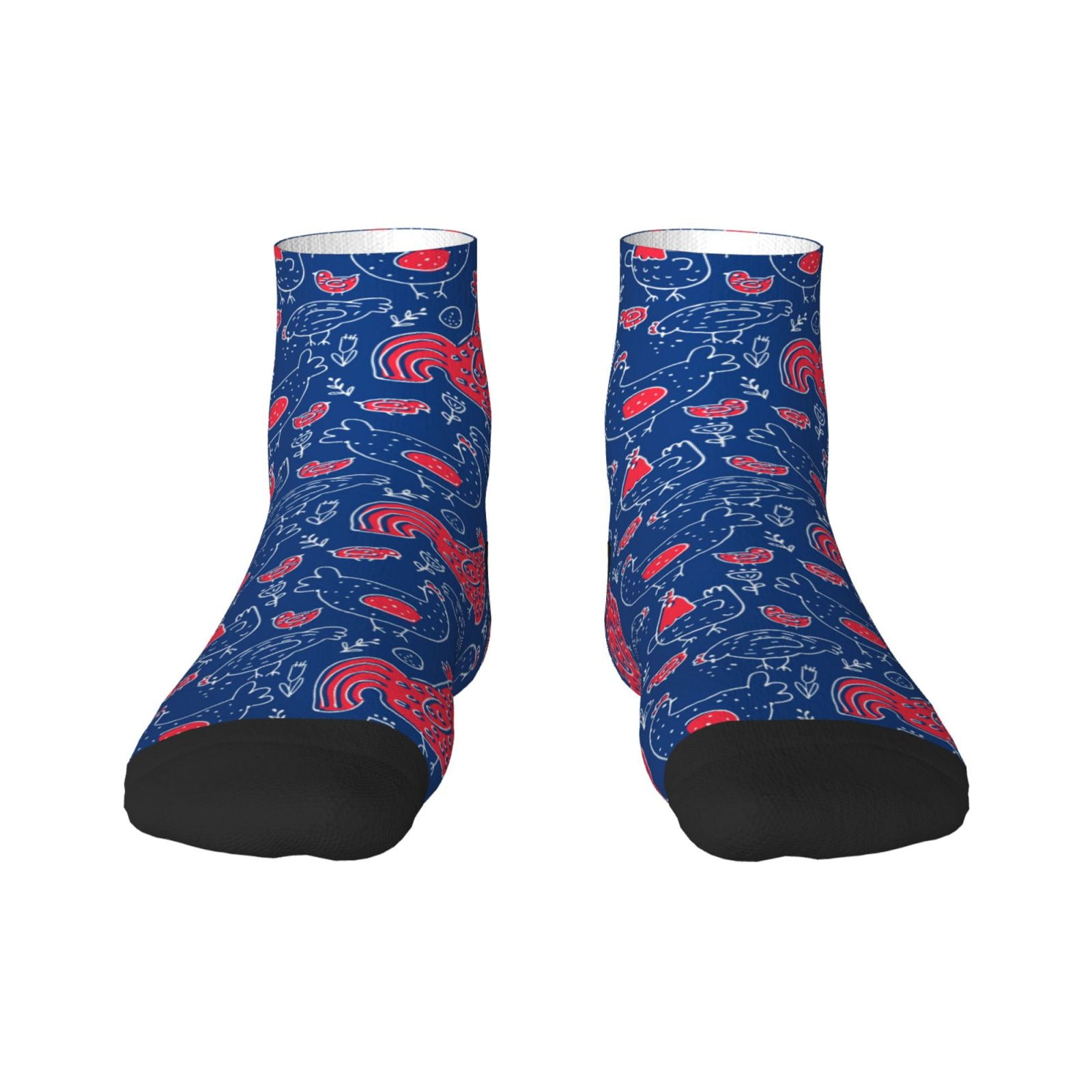 Salouo Chicken and Rooster Pattern Unisex Middle Tube Socks,Middle ...
