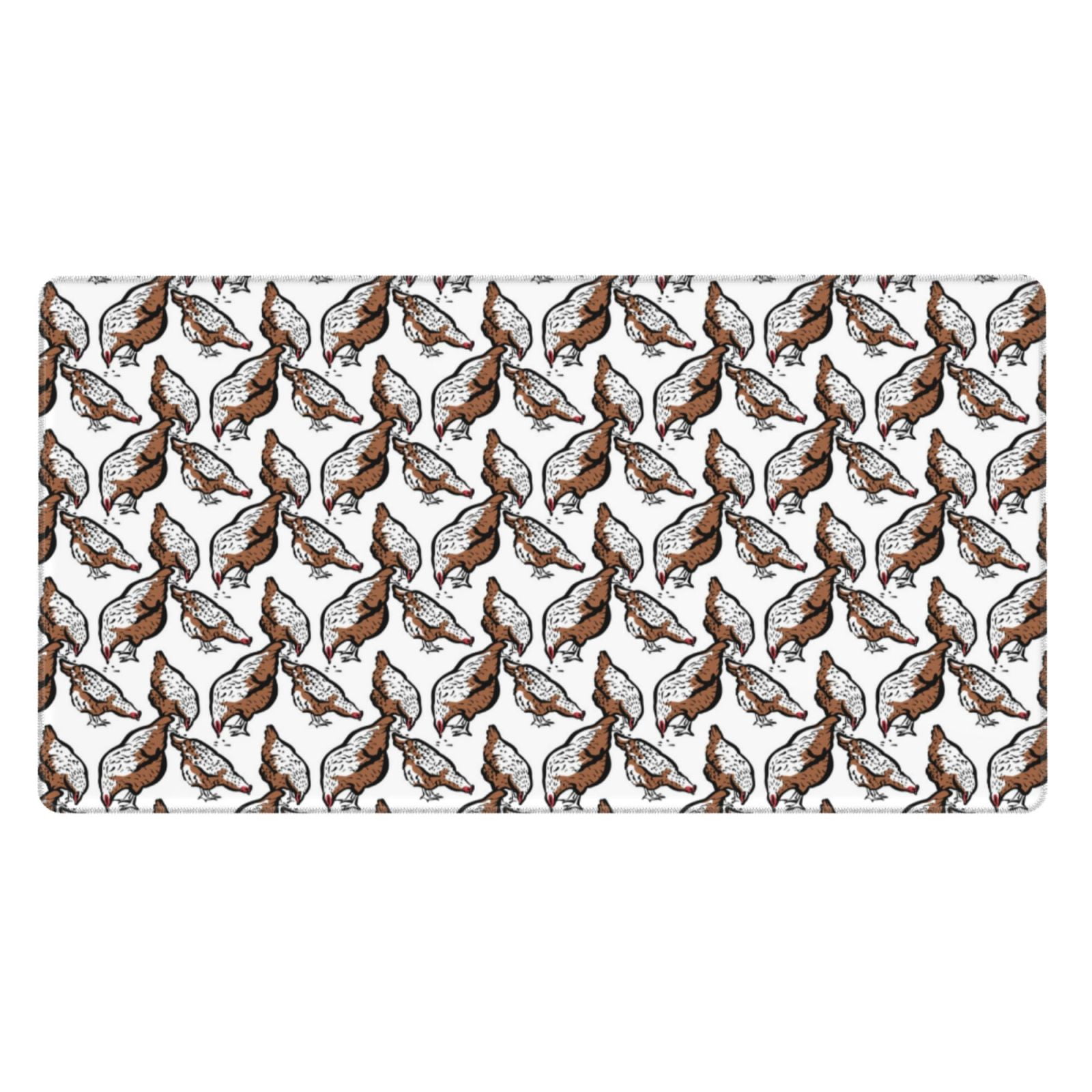 Salouo Chickens Peck Grain Print Large Mouse Pad,Extended Mat Desk Pad ...