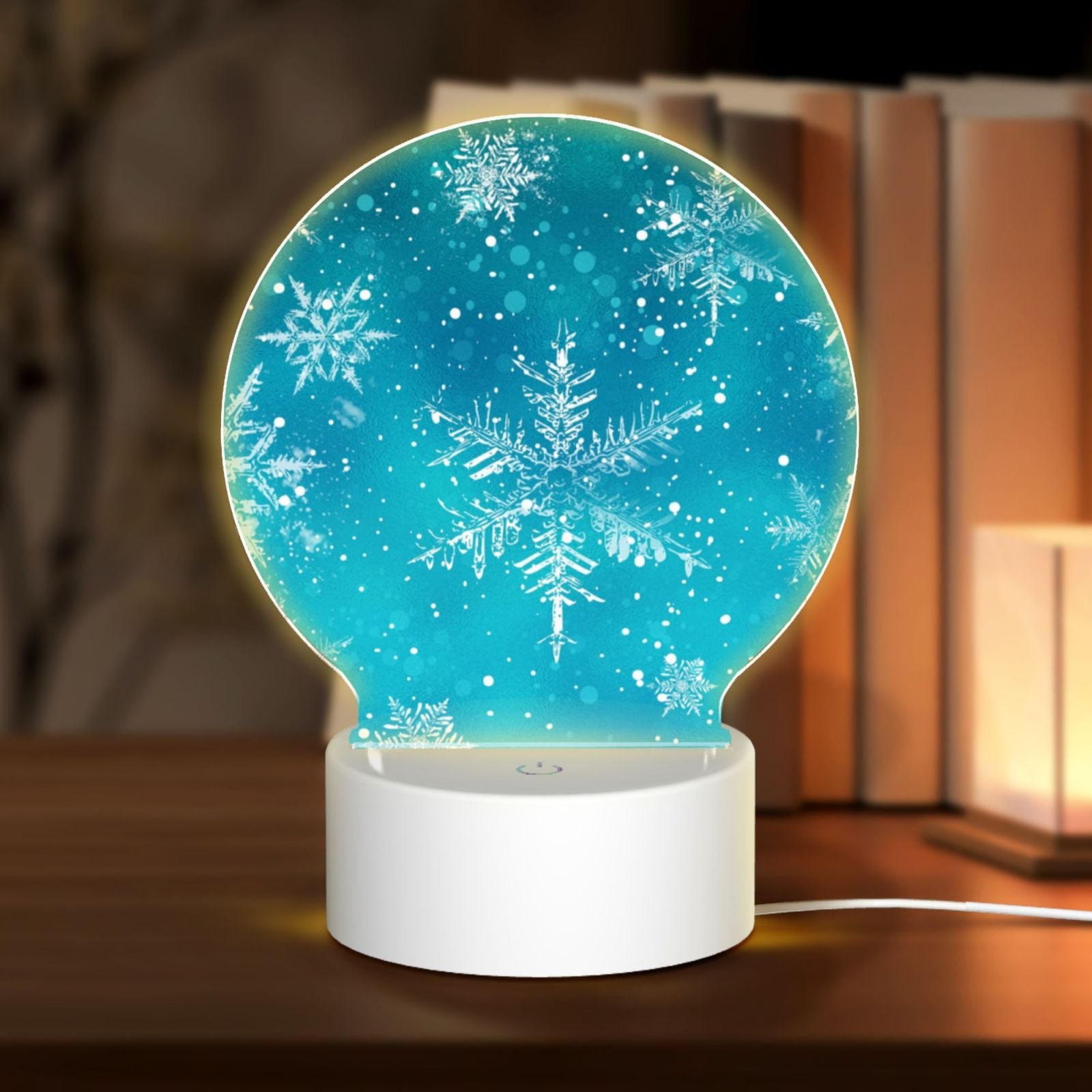 Salouo Christmas Snow for Round Acrylic Night Light - Acrylic Sheets ...