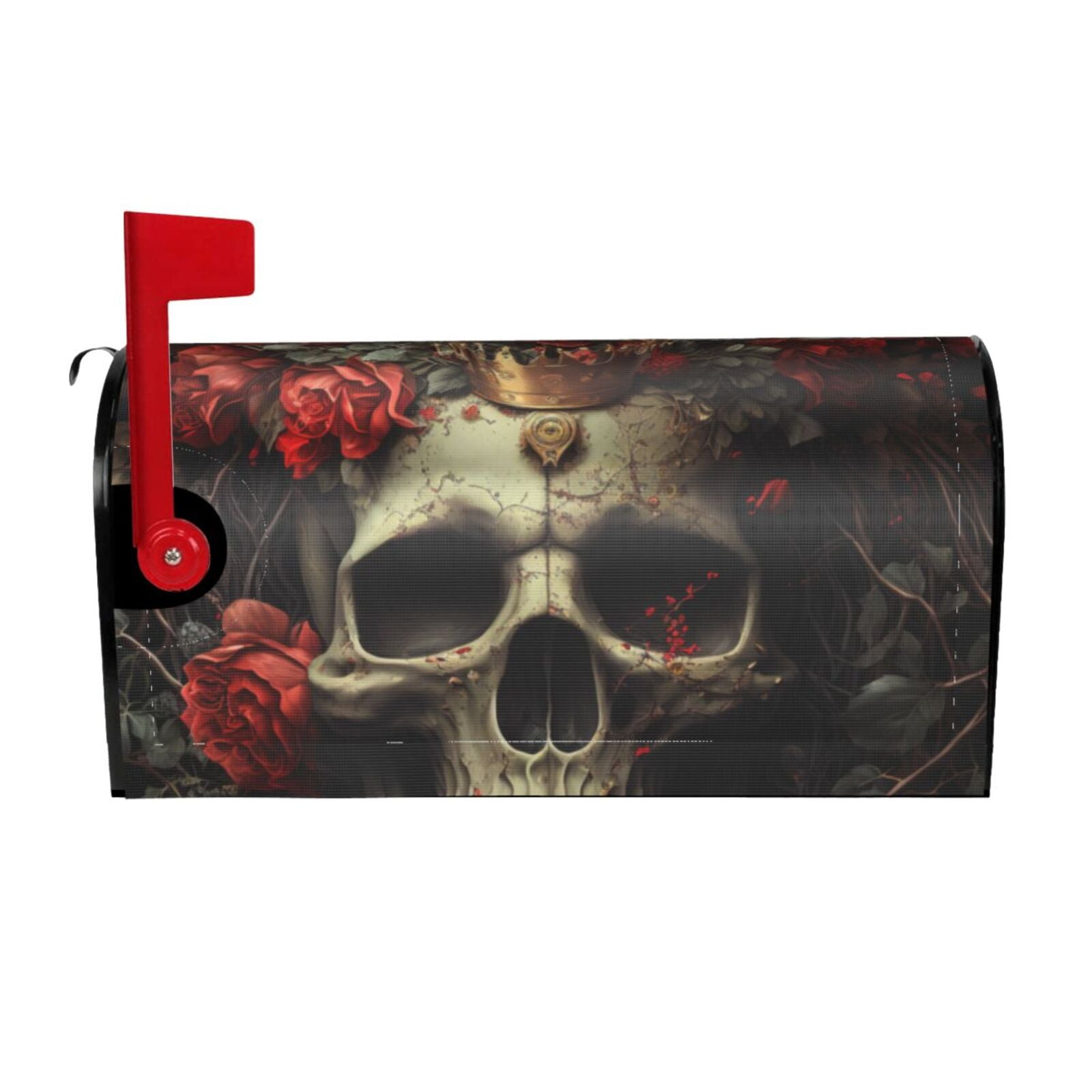 Salouo Classical Rose Crown Skull for Magnetic Mailbox Covers ...