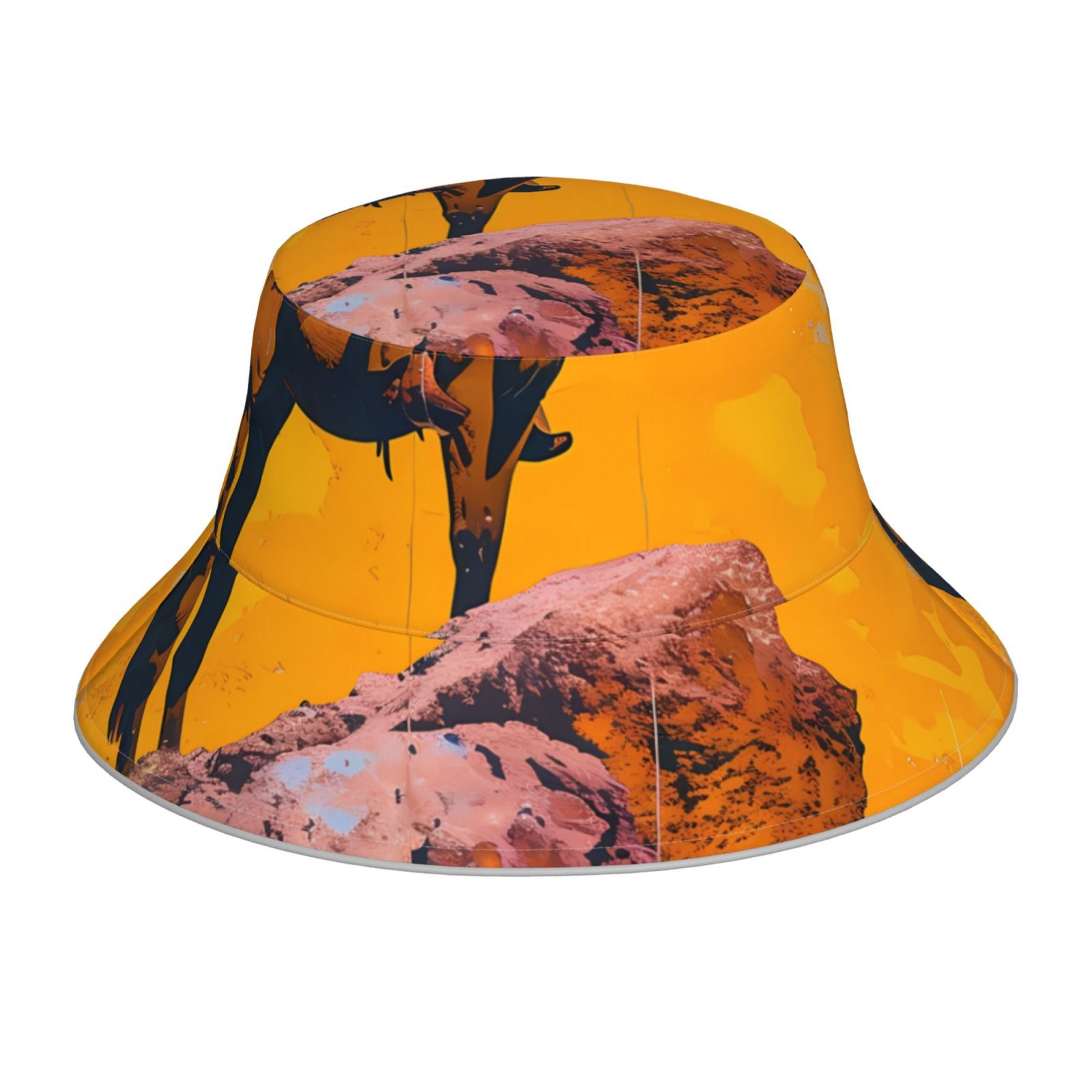 Salouo Cliff Western Cowboy Print Unisex Bucket Hat, Outdoor Summer ...