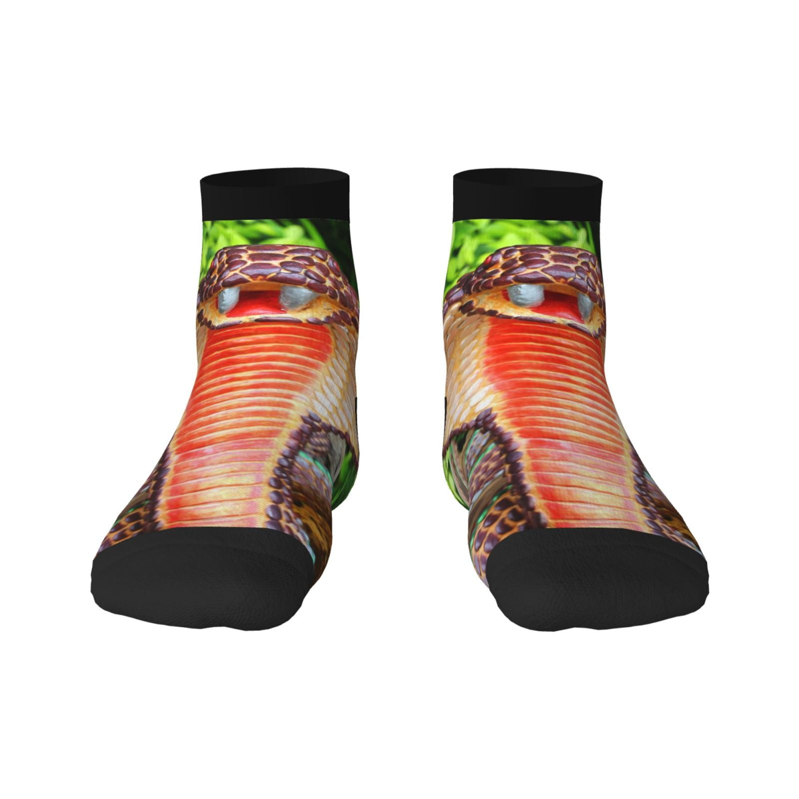Salouo Cobra Snake Pattern Unisex Middle Tube Socks,Middle-Finger Knee ...