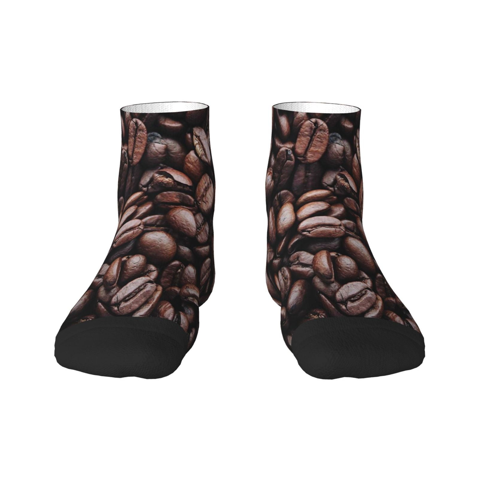 Salouo Coffee Bean Pattern Unisex Middle Tube Socks,Middle-Finger Knee ...