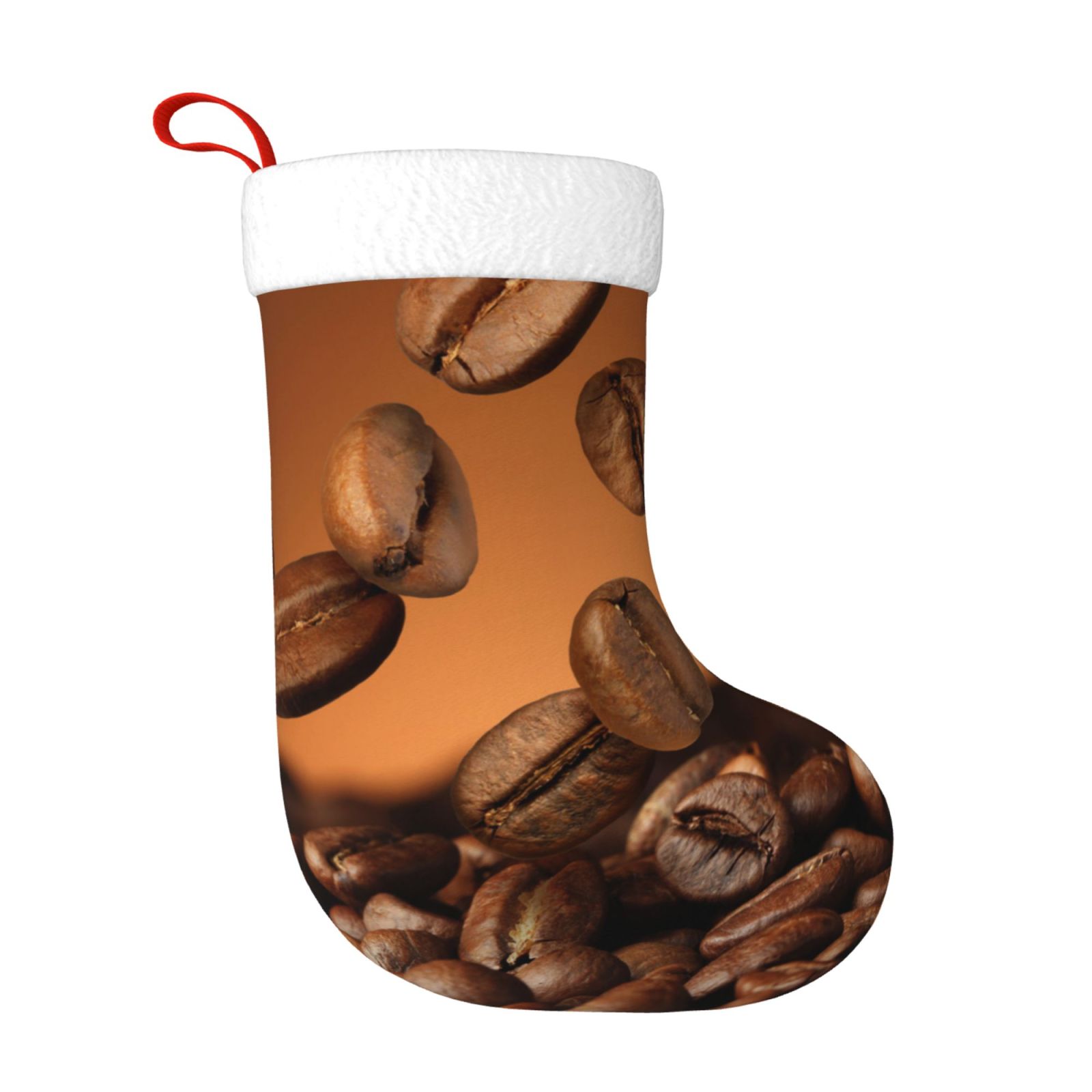Salouo Coffee Beans Print Christmas Stockings,Large Xmas Stocking Set ...