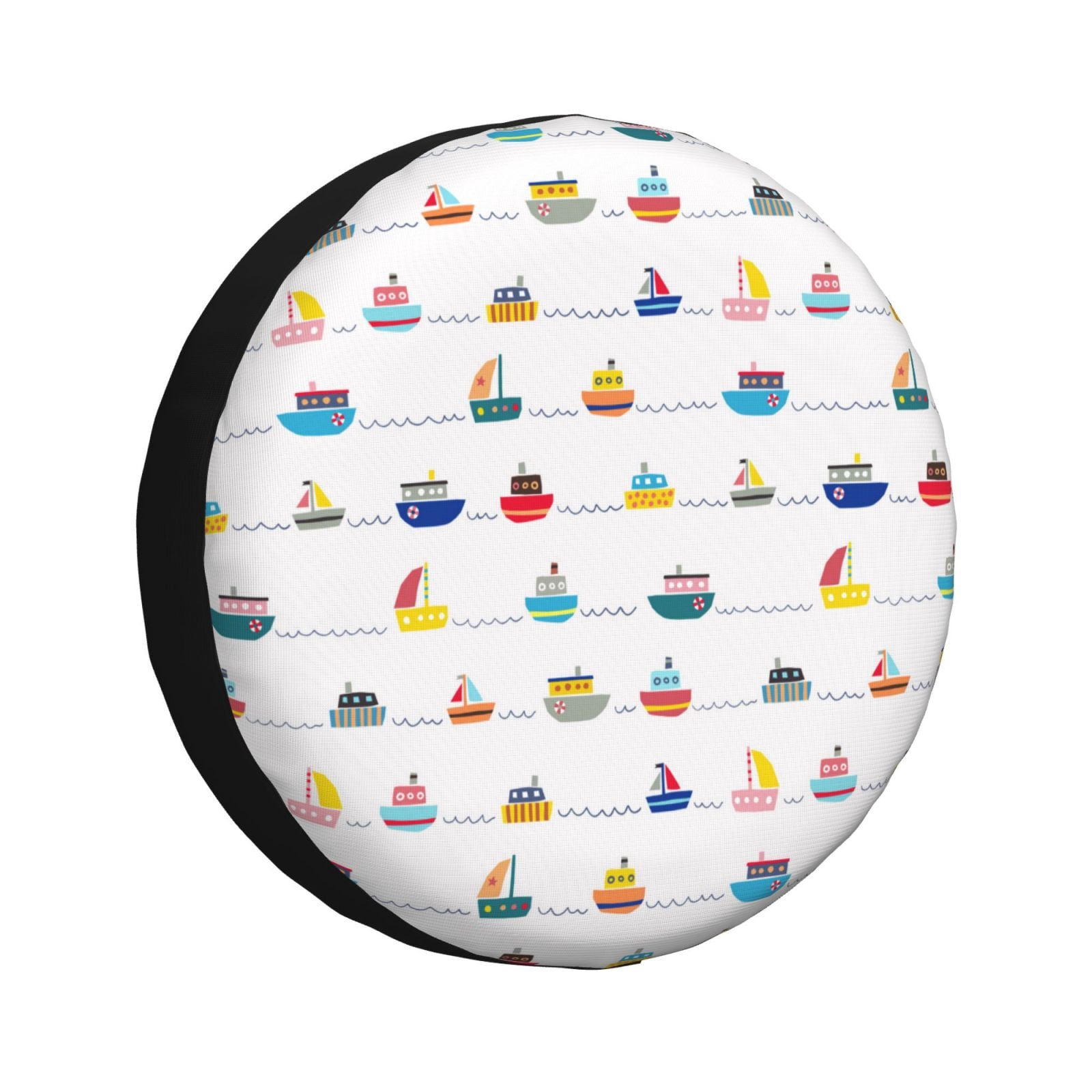 Salouo Color Ships Print Spare Tire Cover 14-17 inch Spare Tire ...