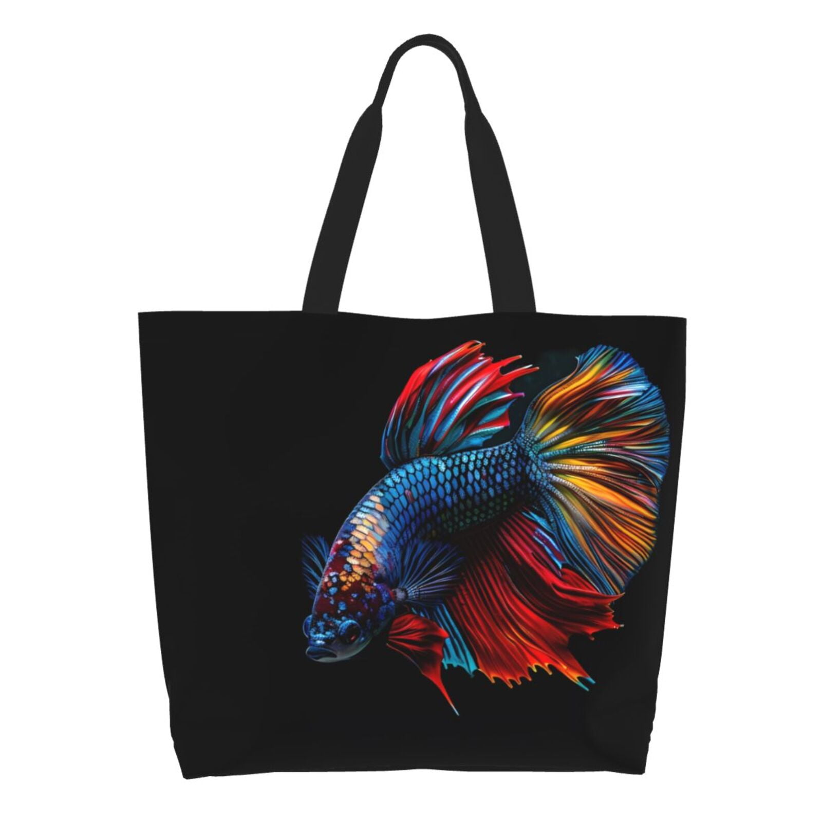 Salouo Colorful Betta Fish for Tote Bag for Women - Shoulder Shopping ...