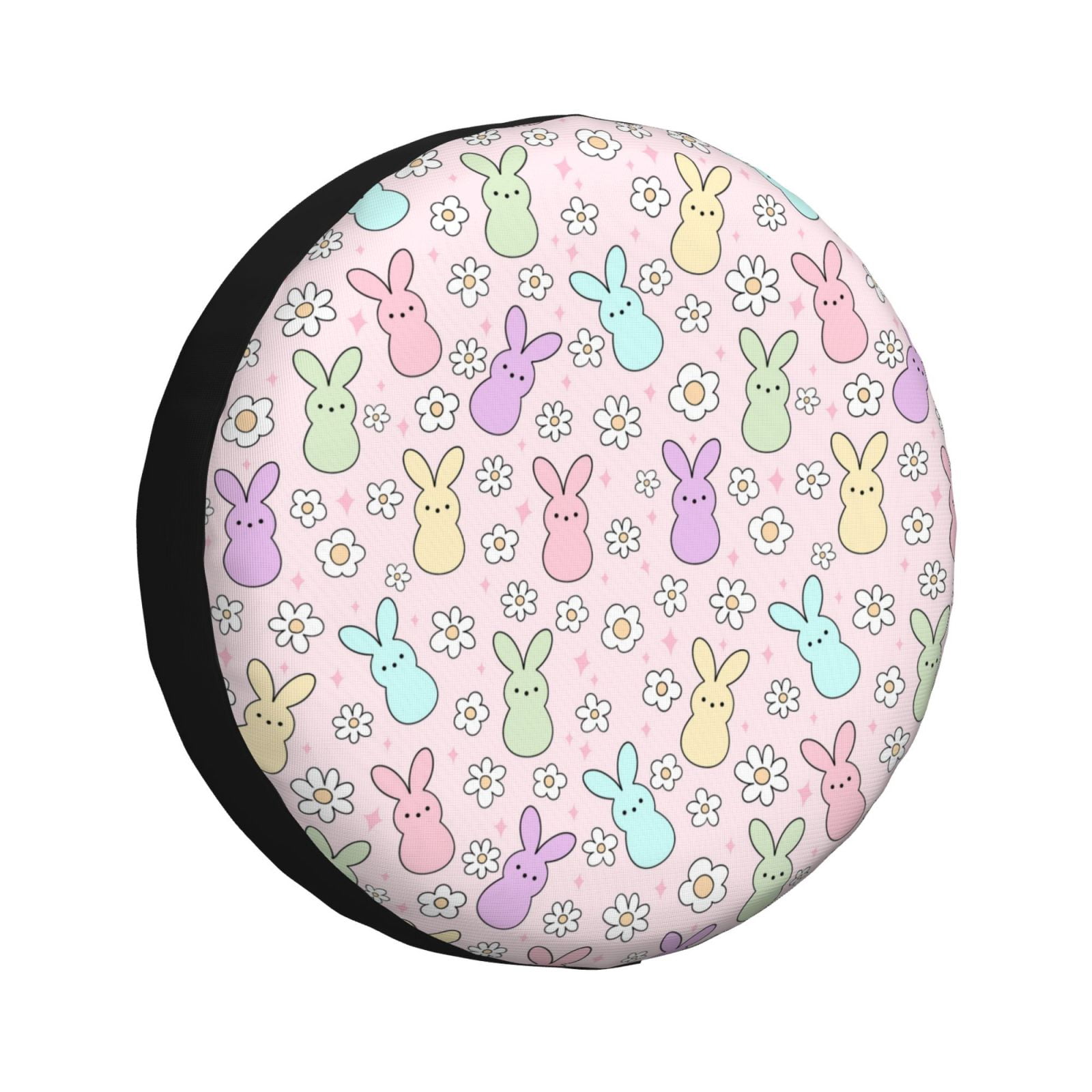 Salouo Colorful Bunny Print Spare Tire Cover 14-17 inch Spare Tire ...