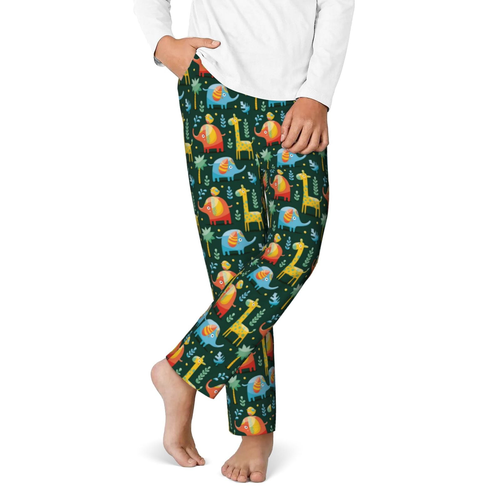 Salouo Colorful Elephants Pattern Boys Pajama Pants,Long Sleep Pants ...