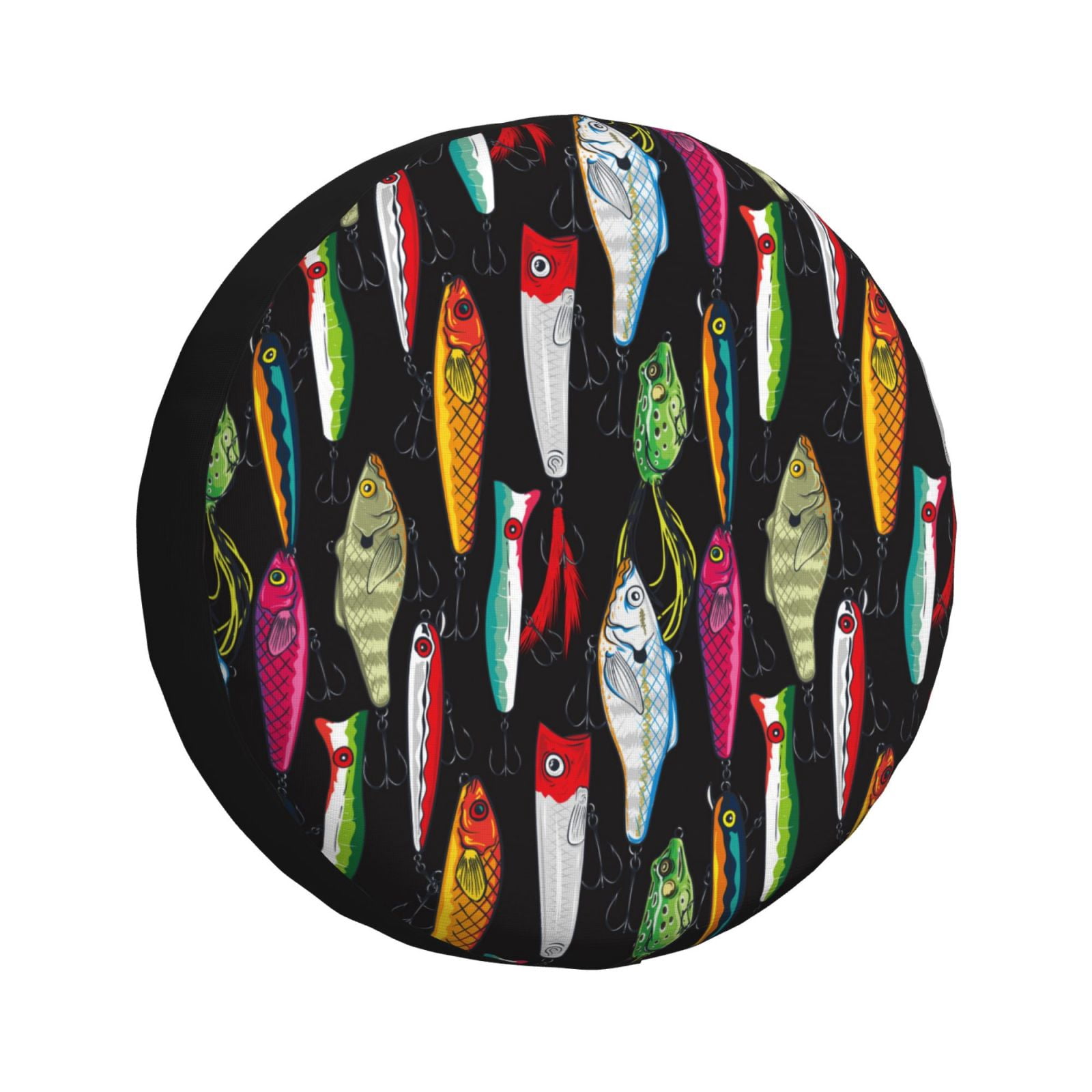 Salouo Colorful Fishing Lures Print Spare Tire Cover 14-17 inch Spare ...