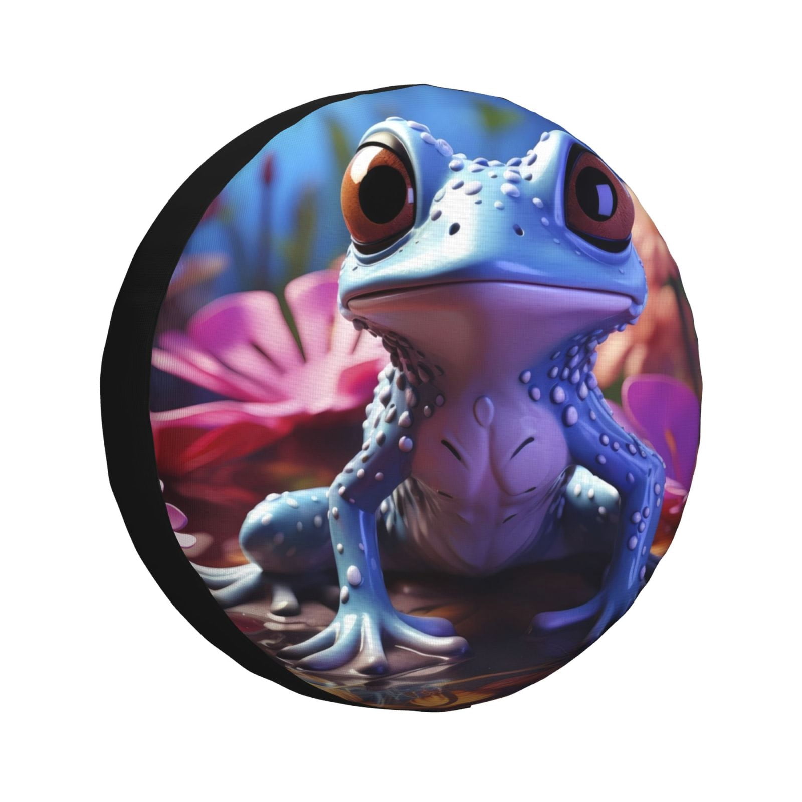 Salouo Colorful Frog Among Flowers Print Spare Tire Cover 14-17 inch ...