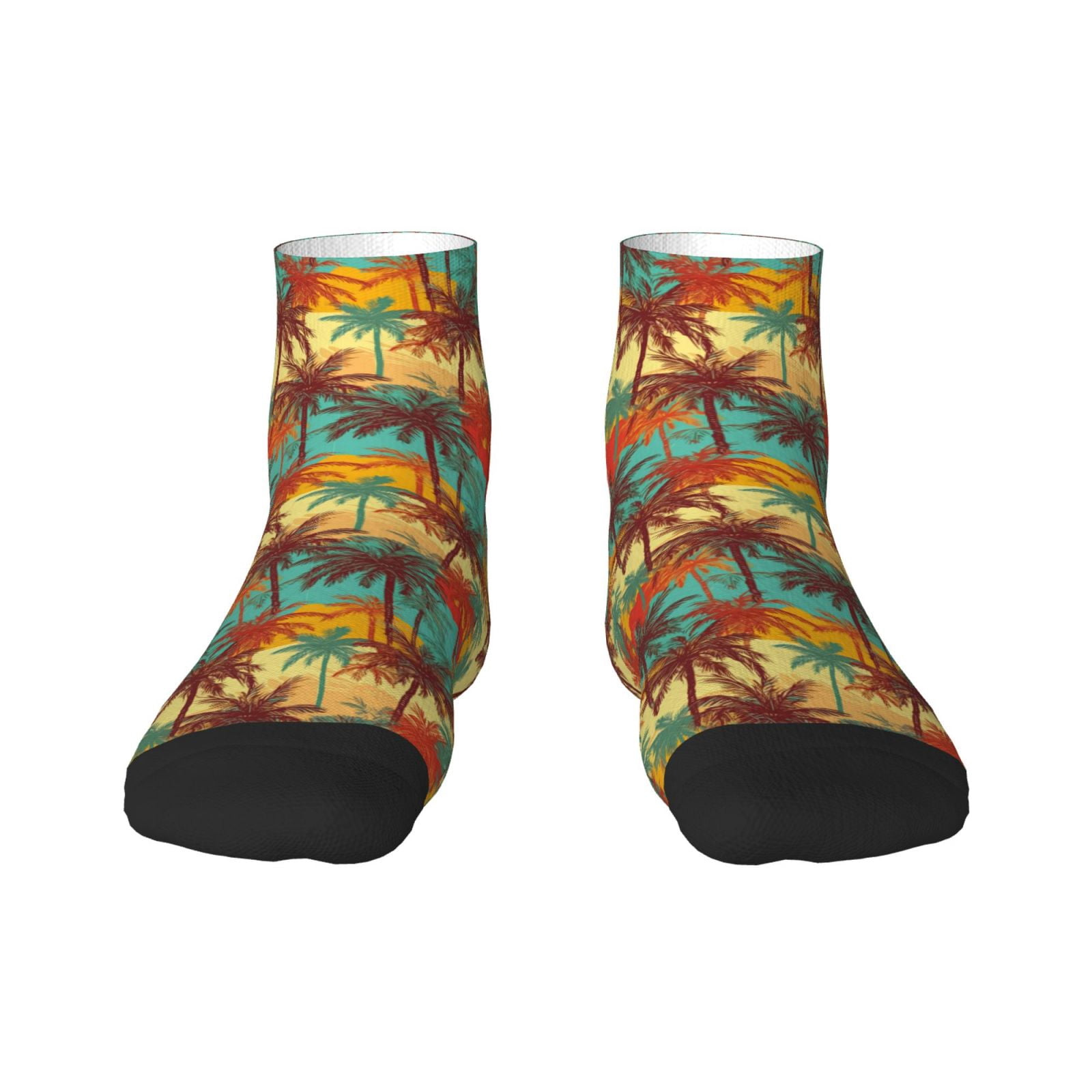 Salouo Colorful Hawaii Palms Pattern Unisex Middle Tube Socks,Middle-Finger Knee High Socks Over ...