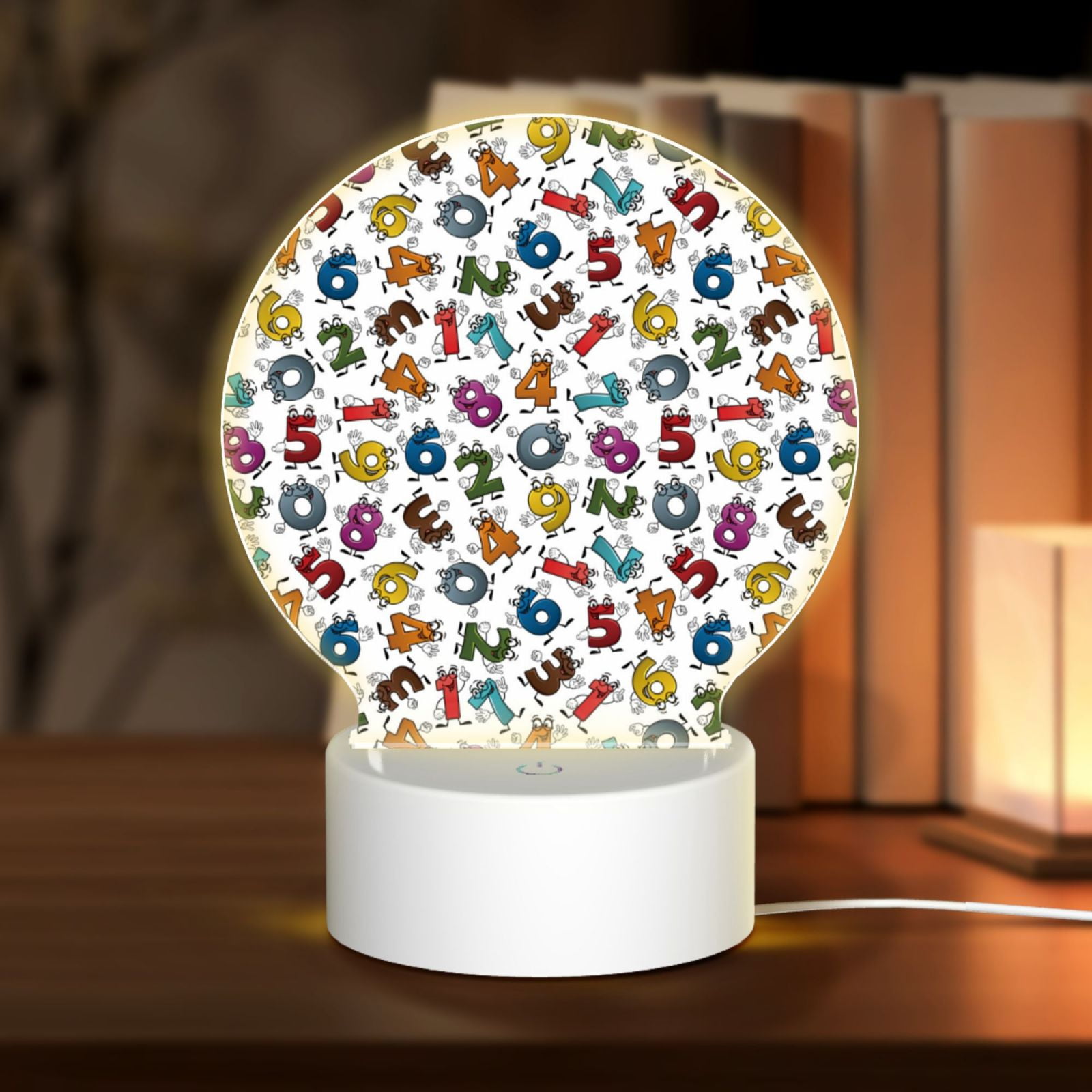 Salouo Colorful Numbers for Round Acrylic Night Light - Acrylic Sheets ...