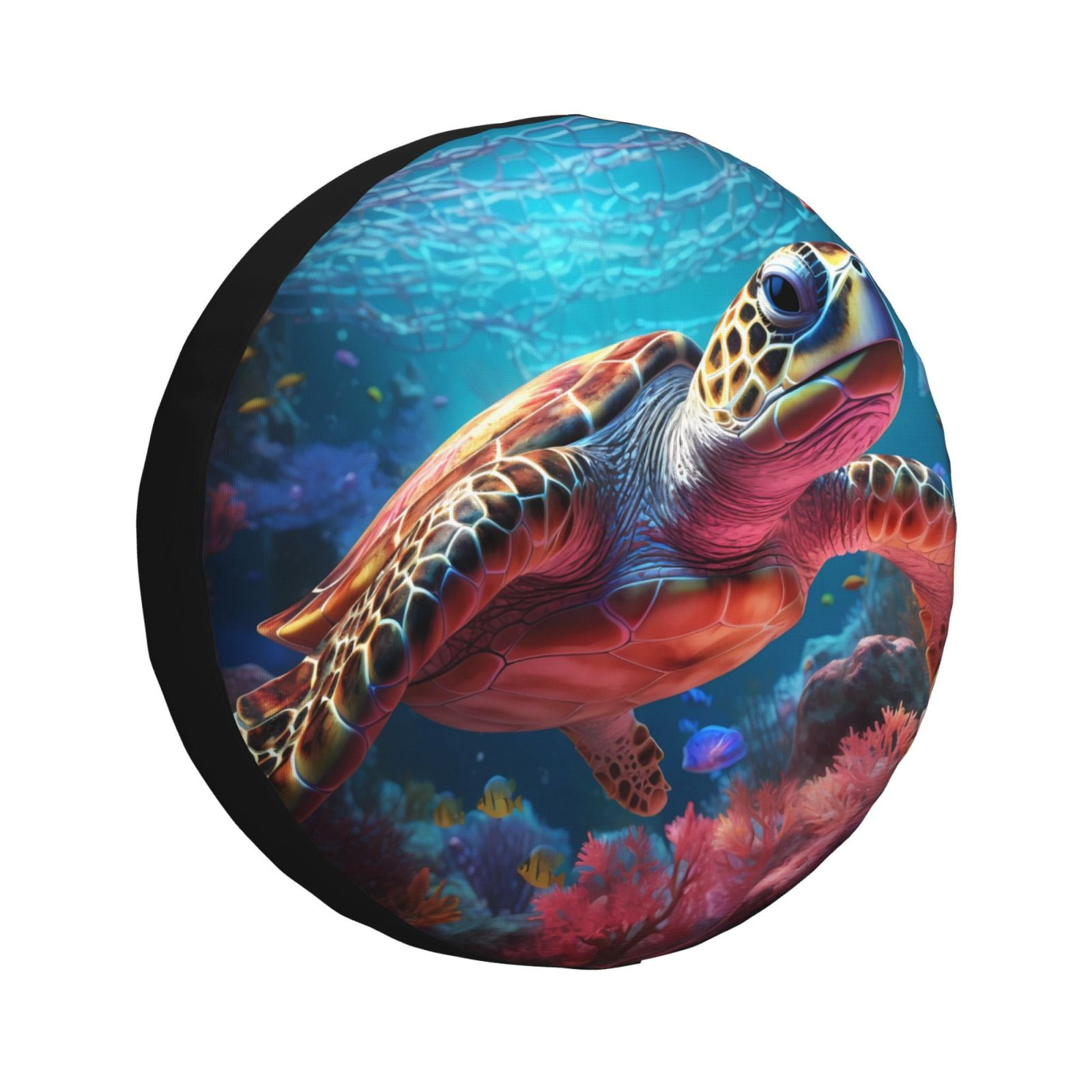 Salouo Colorful Ocean Sea Turtle Print Spare Tire Cover 14-17 inch ...