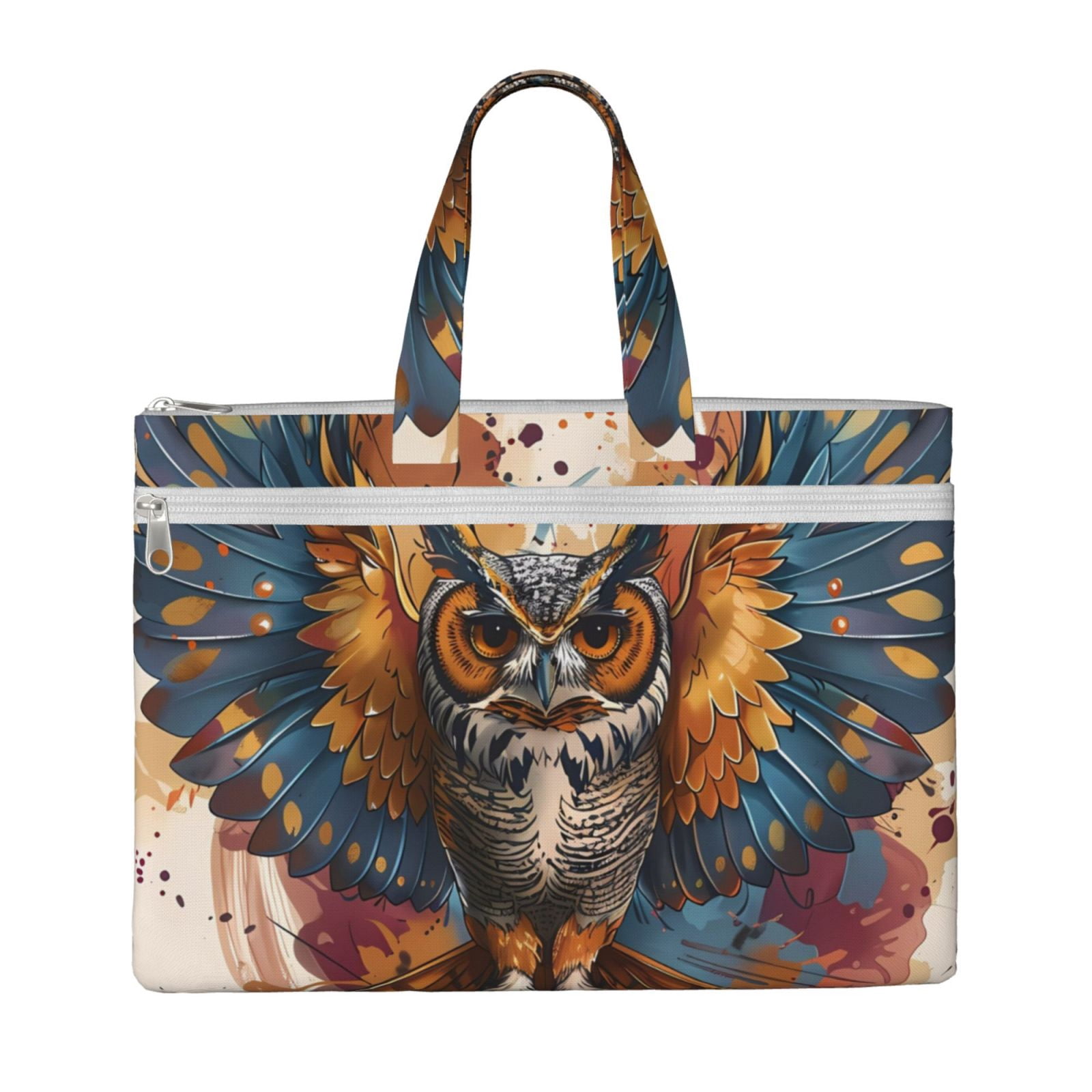 Salouo Colorful Owl Tattoo Art for Canvas Tote File Bag, Tote Bag With ...
