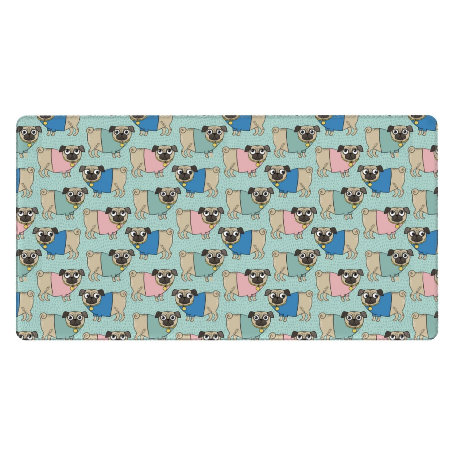 Salouo Colorful Pugs Print Large Mouse Pad,Extended Mat Desk Pad, 3mm ...