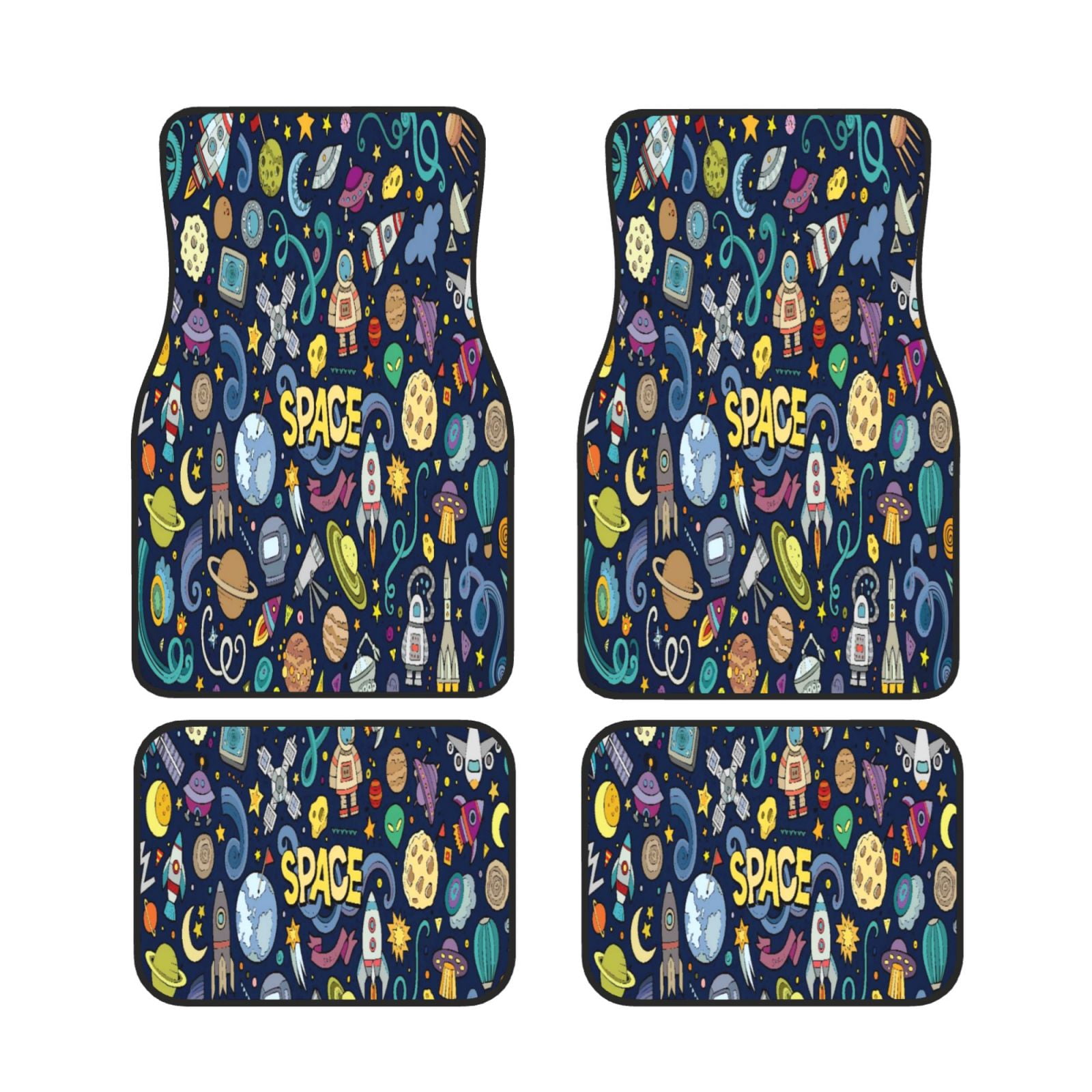 Salouo Colorful Space for Car Floor Mat Set of 4–Car Carpet Mats - Car ...