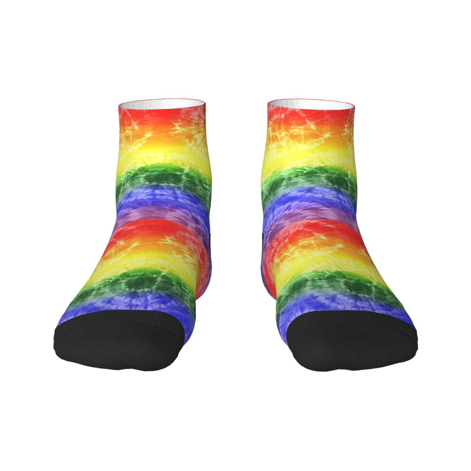 Salouo Colorful Tie Dye Pattern Unisex Middle Tube Socks,Middle-Finger ...