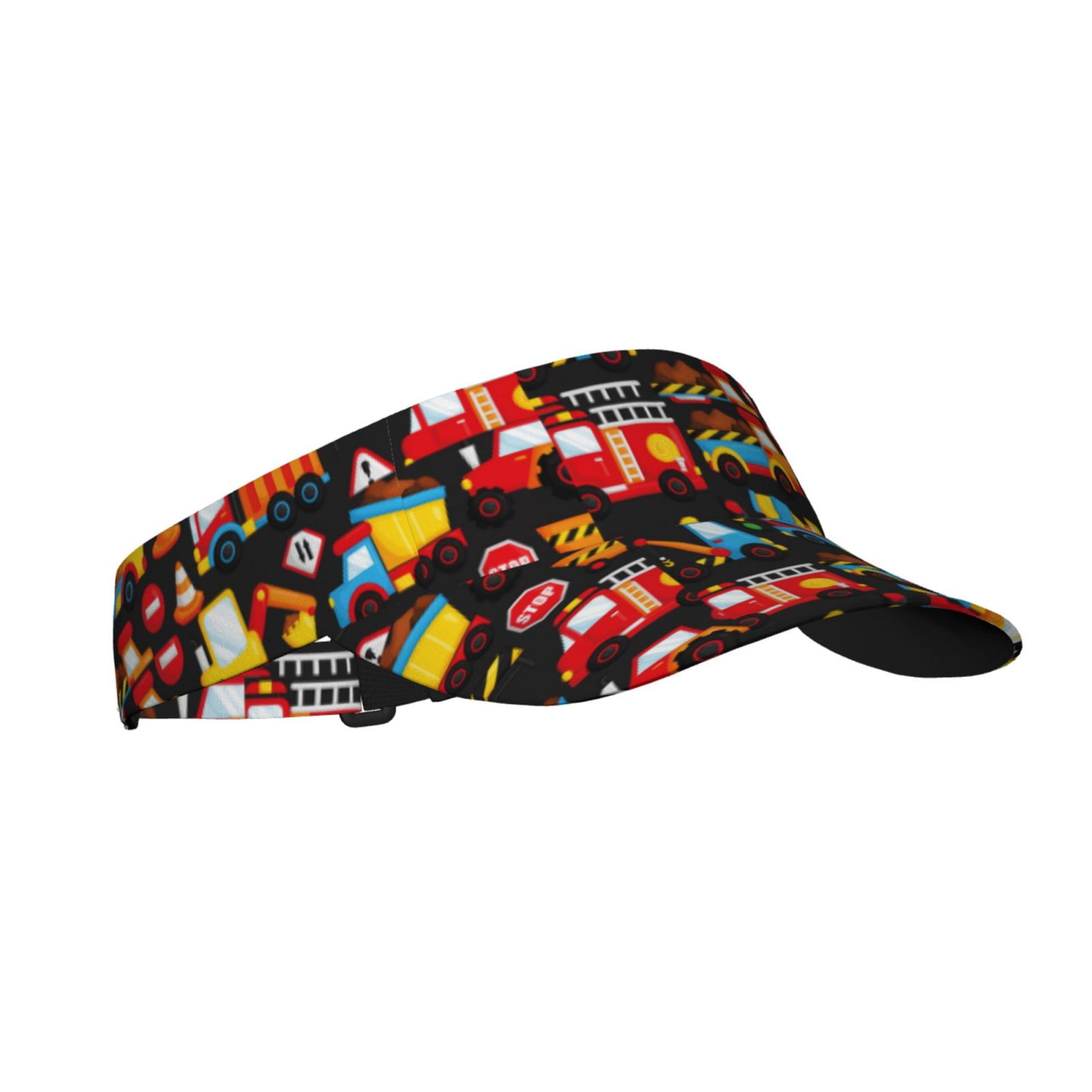 Salouo Construction Truck Pattern Sport Sun Visor Hats,1-Piece of Adult ...