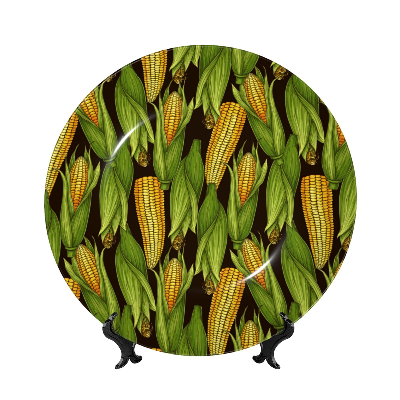 Salouo Corn 2 Pattern Bone China Decorative Plate,Holiday Decor ...