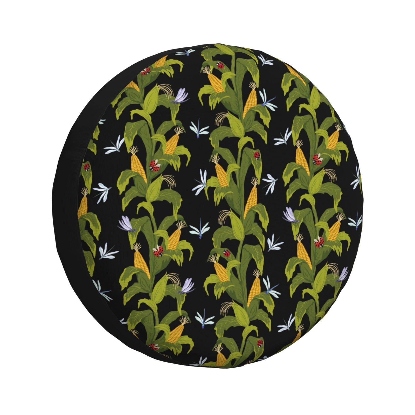 Salouo Corn And Dragonflies Print Spare Tire Cover 14-17 inch Spare ...
