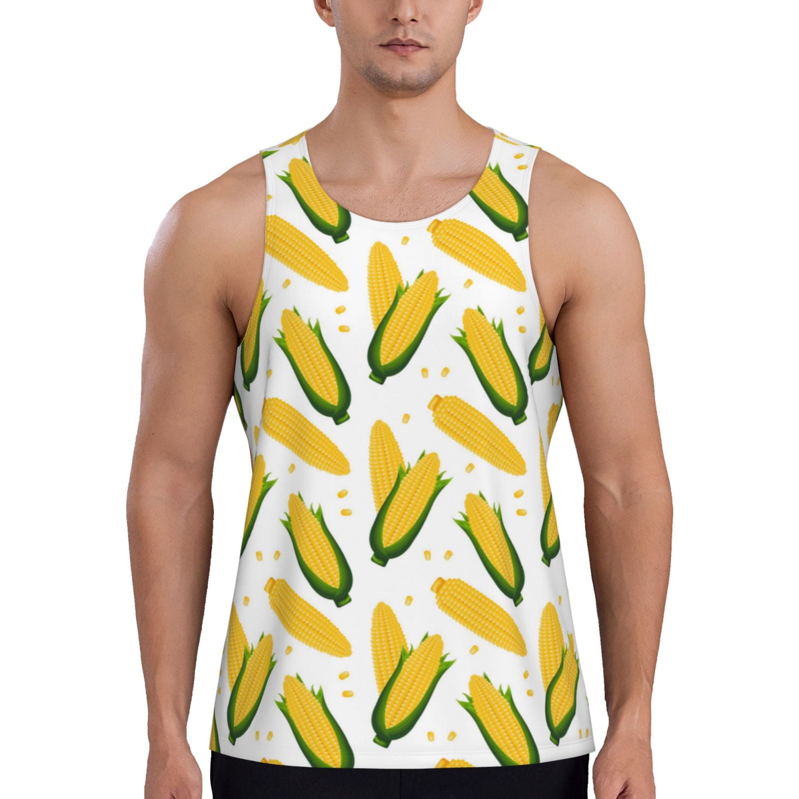 Salouo Corn On The Cob for Men's Tank Tops,Sleeveless Muscle Shirts for ...