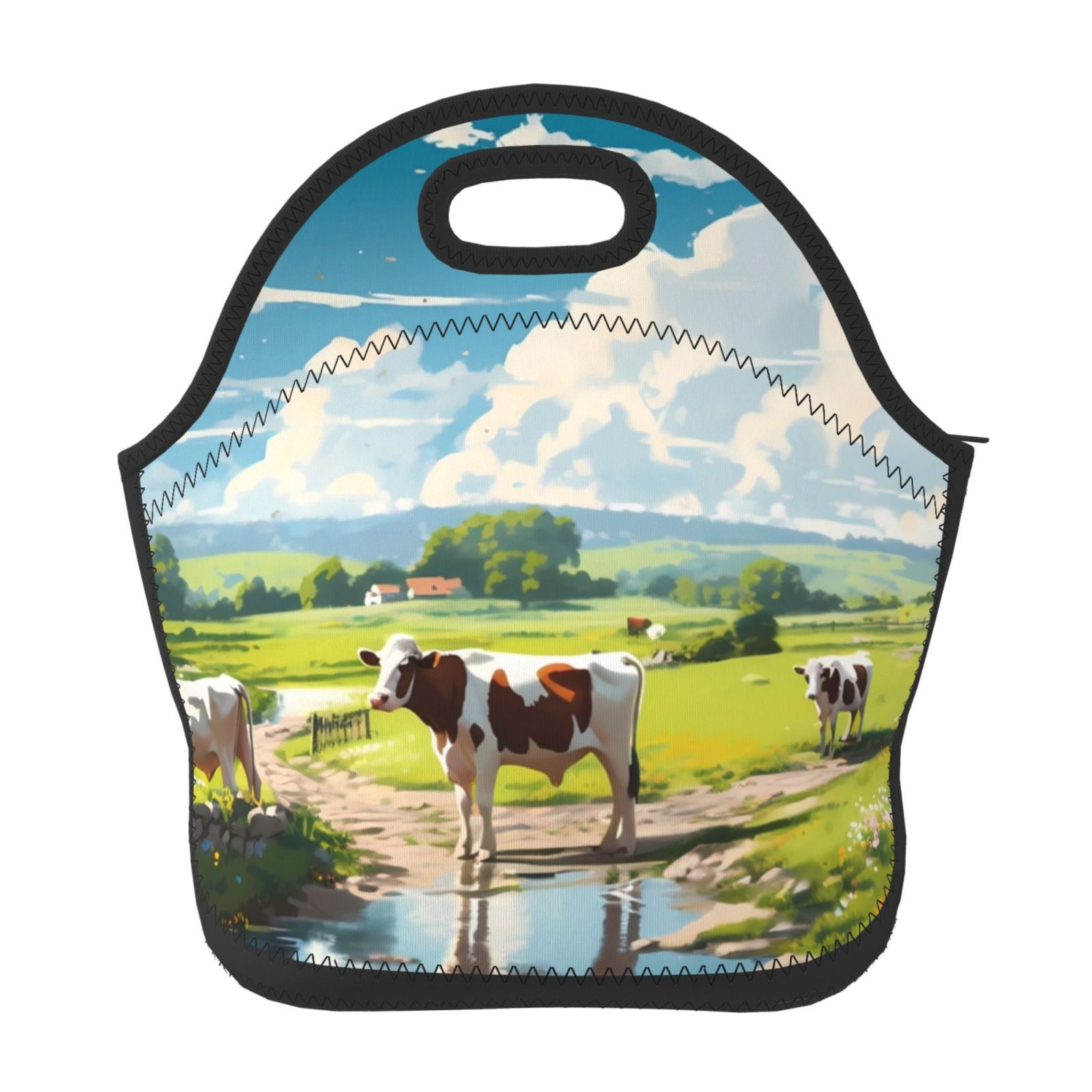 Salouo Countryside Farm Cow for Lunch Tote,Lunch Bag Insulated Lunch ...