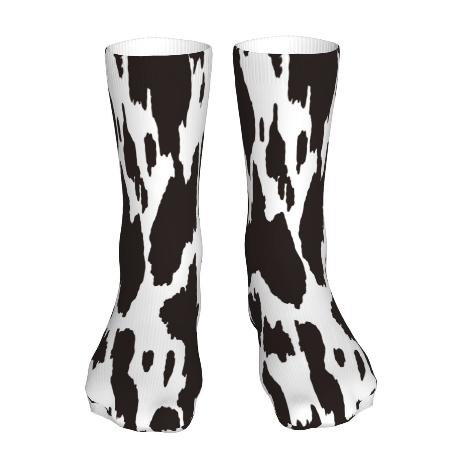 Salouo Cow Skin 2 Pattern Fun Novelty Crew Socks,Casual Athletic Socks ...