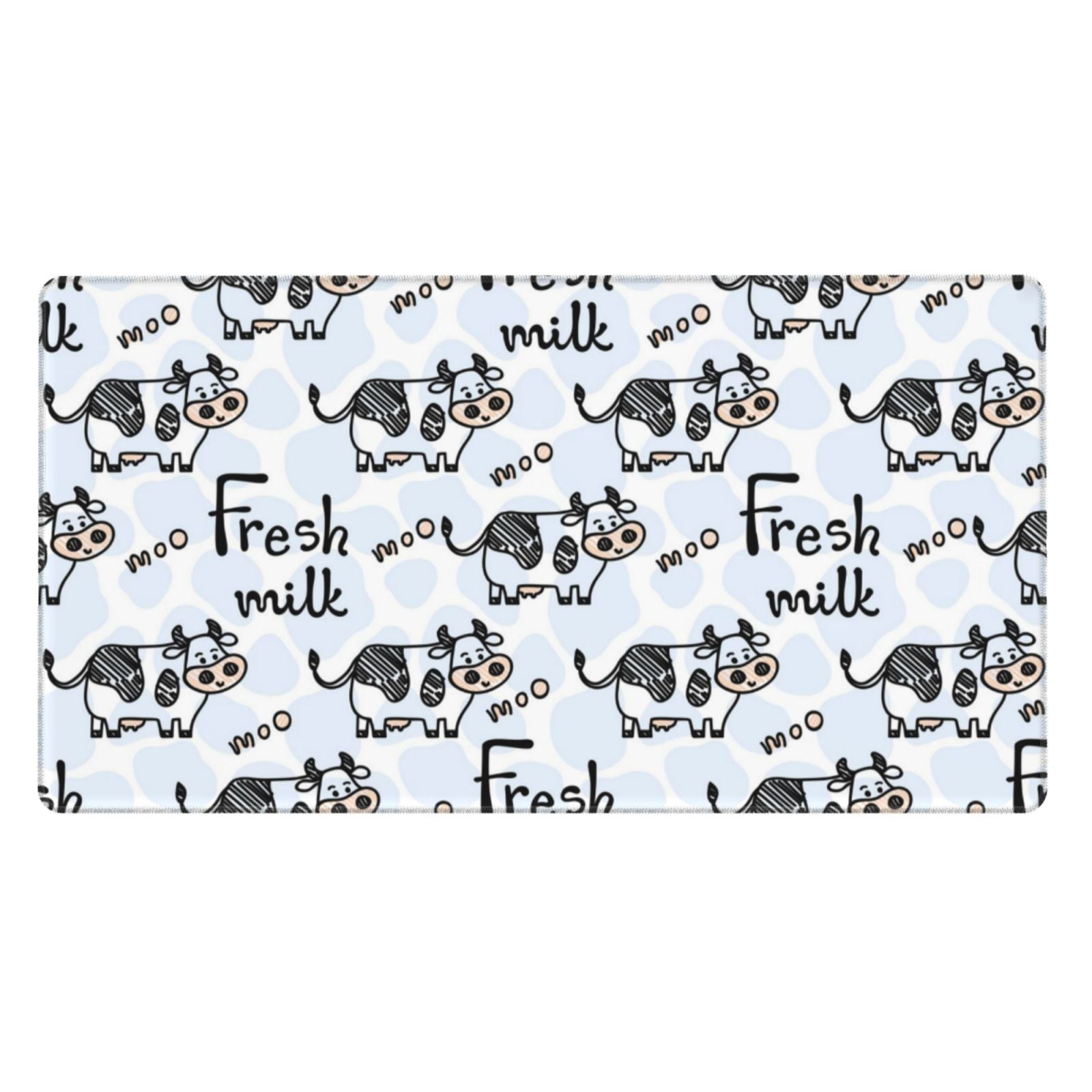Salouo Cow With Fresh Milk Print Large Mouse Pad,Extended Mat Desk Pad ...