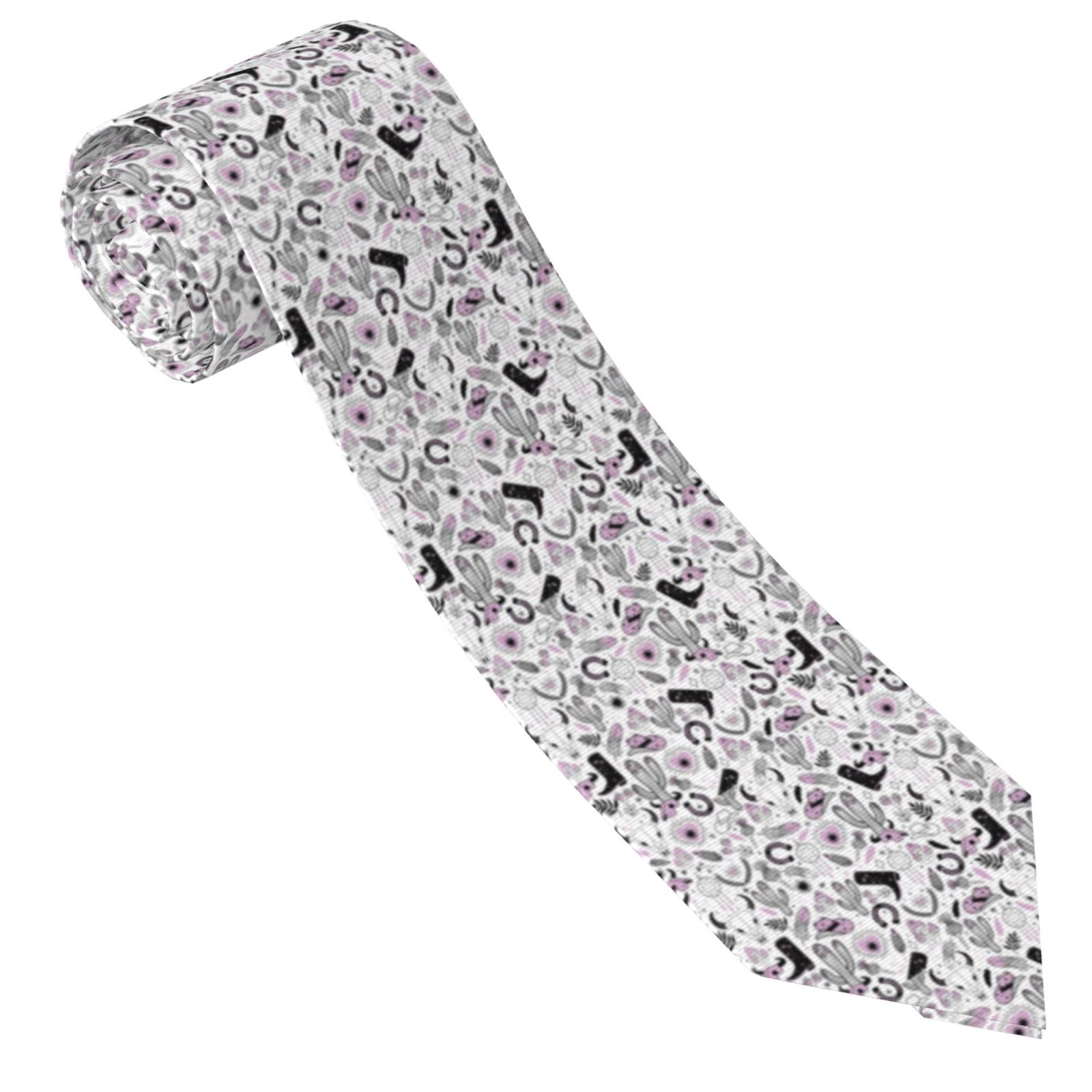 Salouo Cowboy Pattern Men's Silk Ties 4.7"Necktie for Men Formal Ties ...
