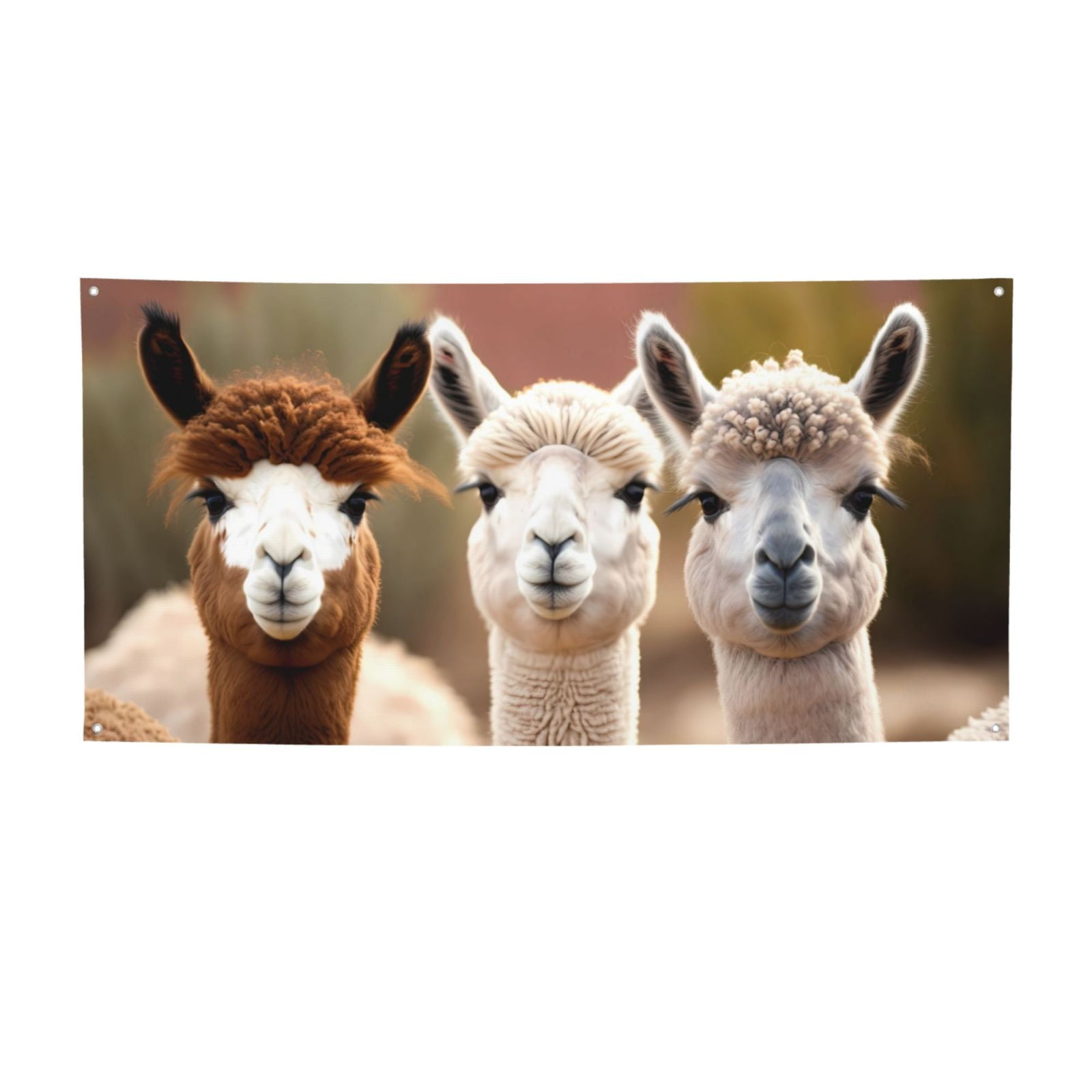 Salouo Cute Alpaca in Daze Pattern Holiday Banner Outside Party ...