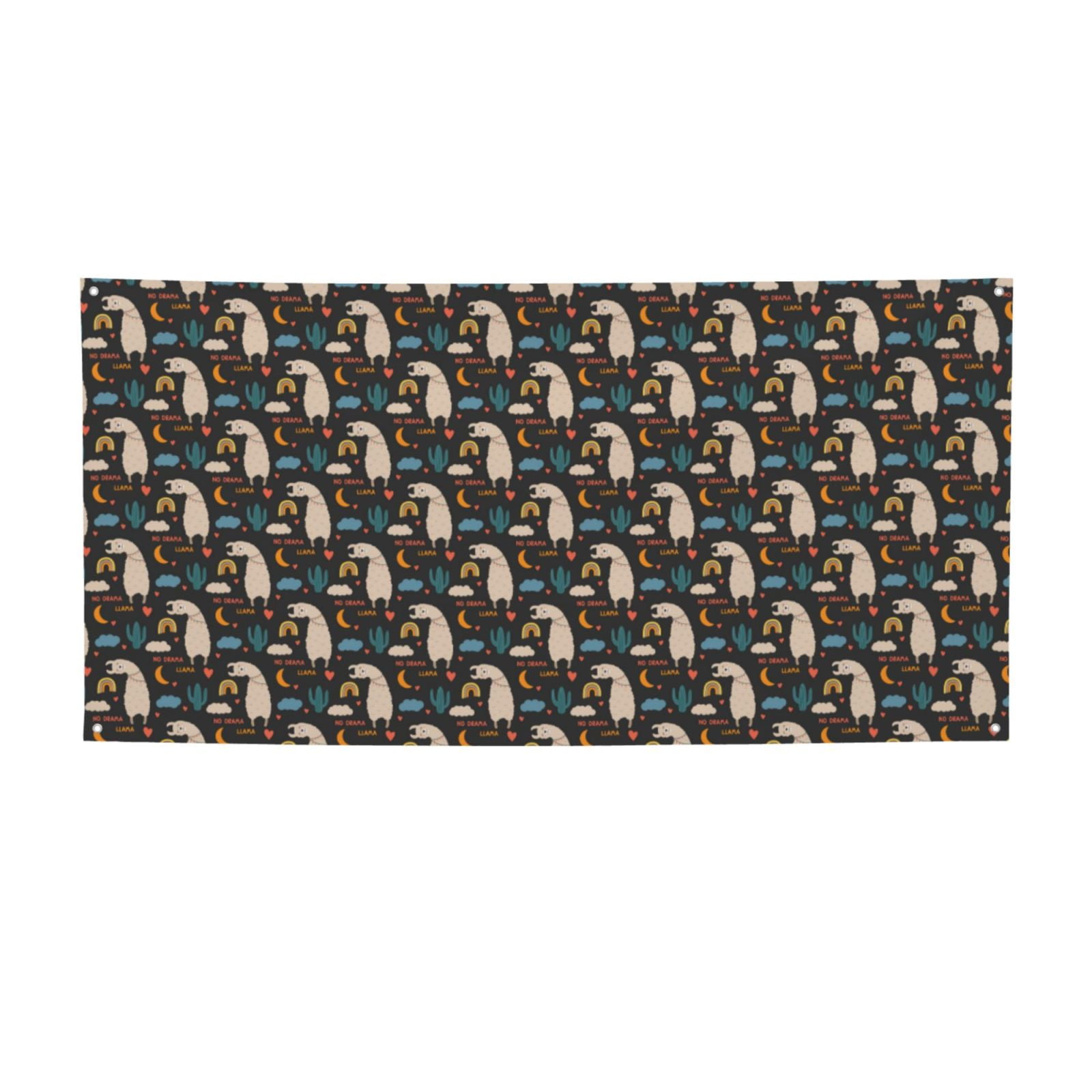 Salouo Cute Alpaca Pattern Holiday Banner Outside Party Decoration ...