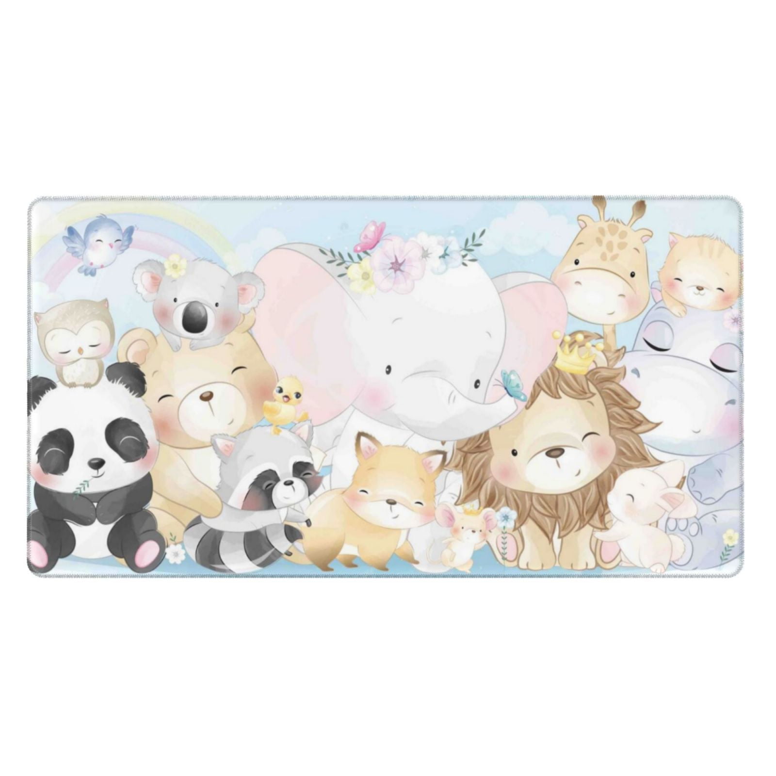 Salouo Cute Animals Print Large Mouse Pad,Extended Mat Desk Pad, 3mm ...