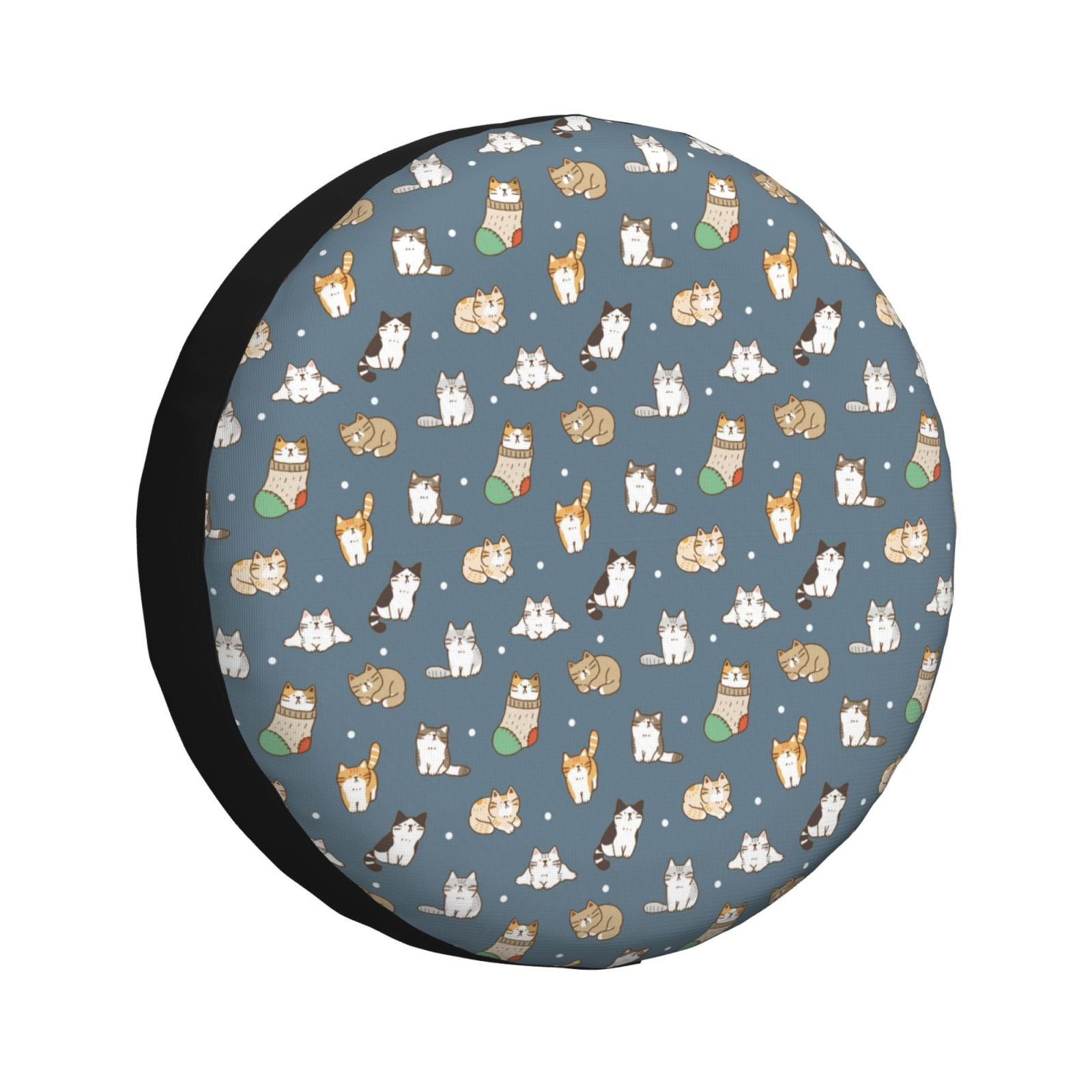 Salouo Cute Cats And Dogs Print Spare Tire Cover 14-17 inch Spare Tire ...