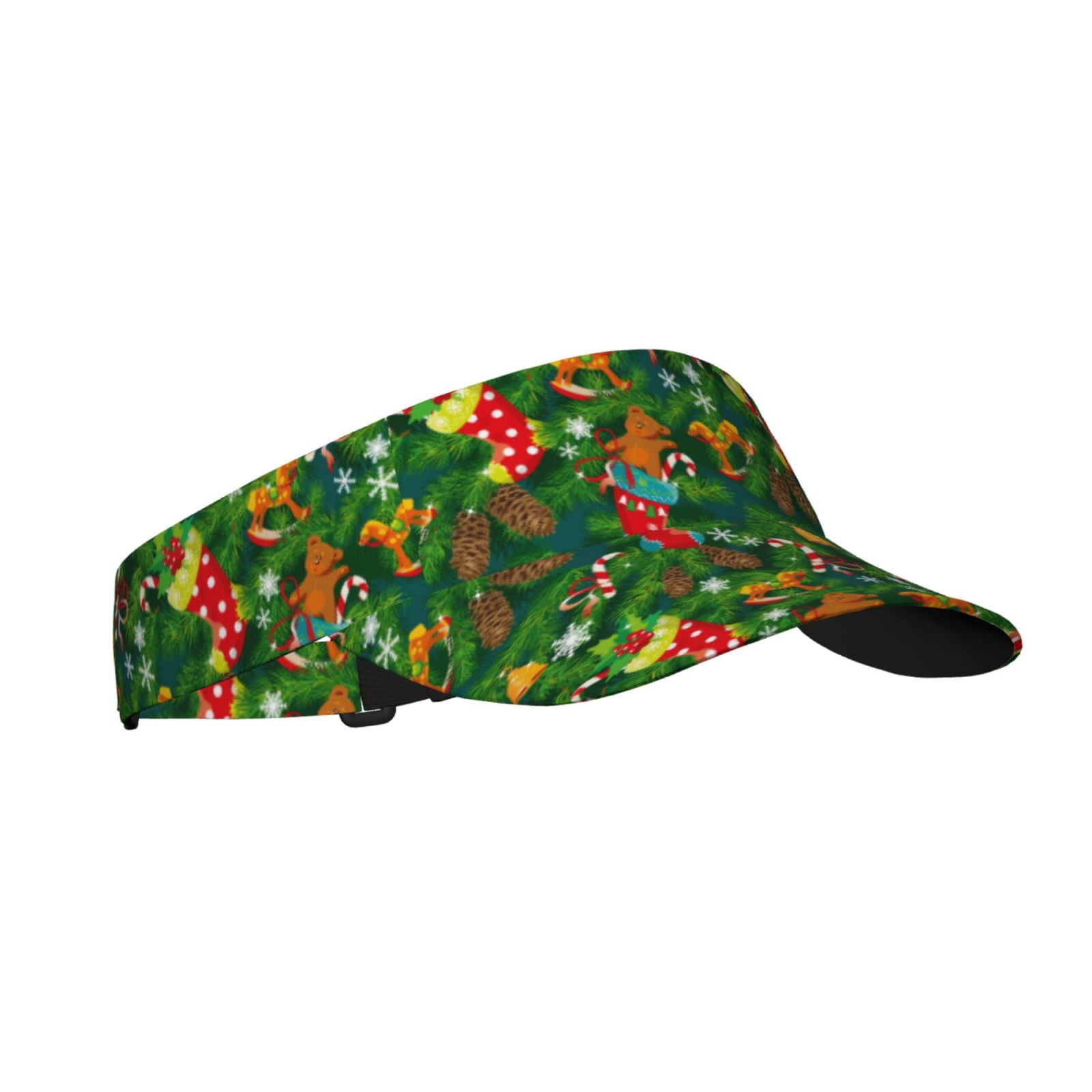 Salouo Cute Christmas Stocking Bear Pattern Sport Sun Visor Hats,1-Piece of Adult Sunscreen ...