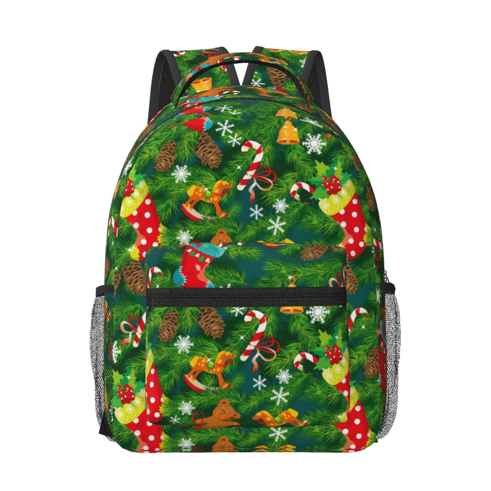 Salouo Cute Christmas Stocking Bear Print Laptop Backpack 16.5 ...