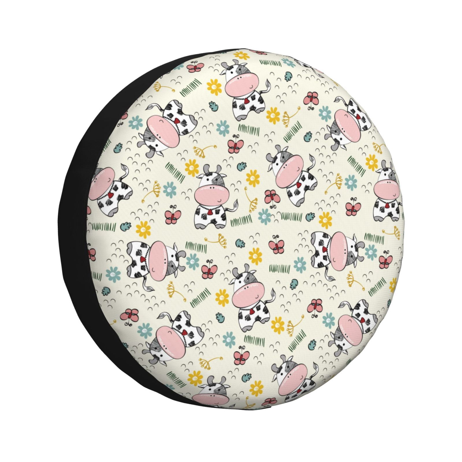 Salouo Cute Cow Print Spare Tire Cover 14-17 inch Spare Tire Protector ...